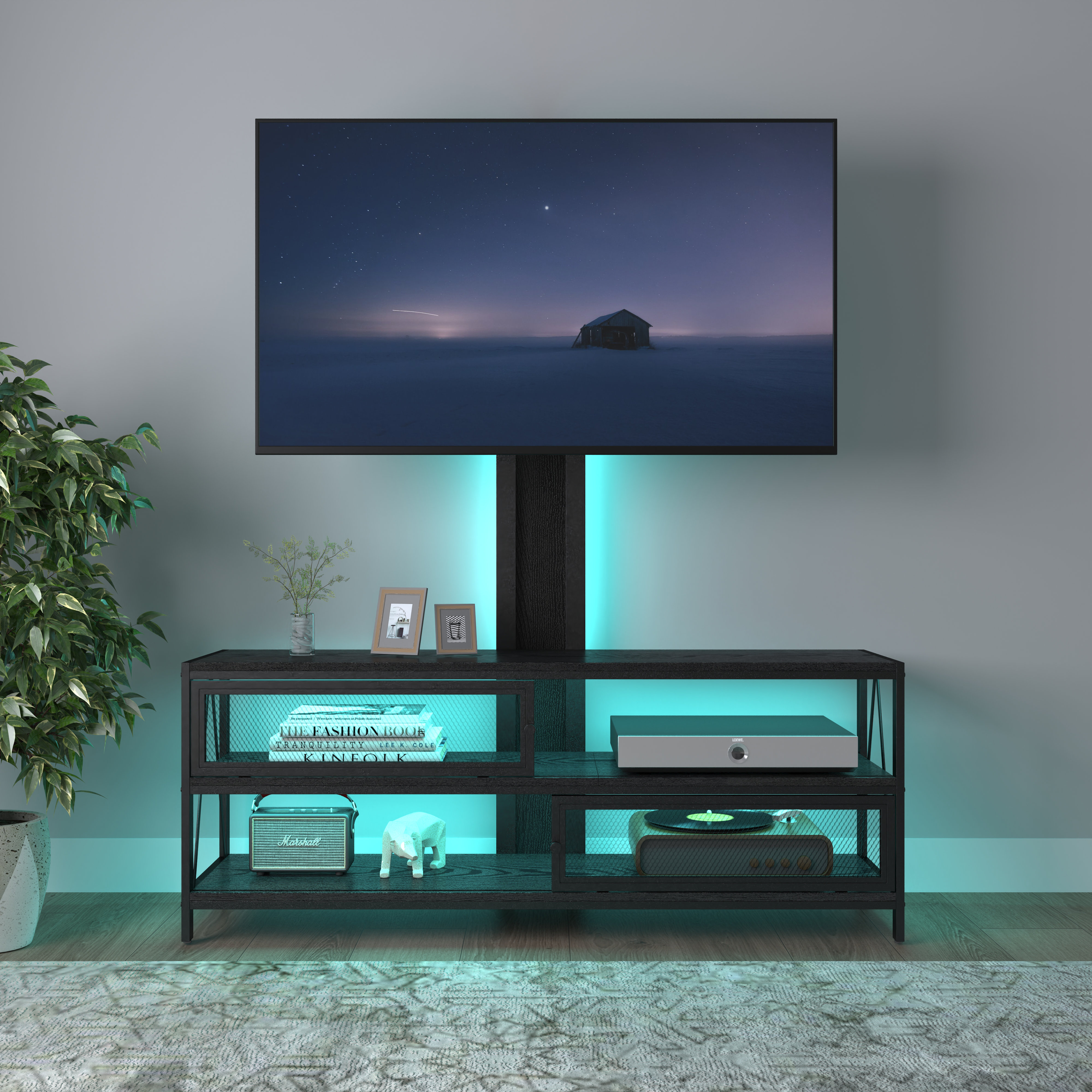 Trent Austin Design Athena 51'' Gaming RGB TV Stand Mount with Power ...