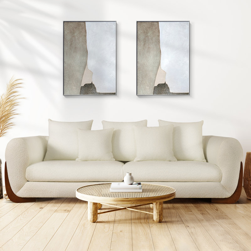 Brayden Studio® Emiljan 86'' Round Arms Curved Sofa & Reviews | Wayfair