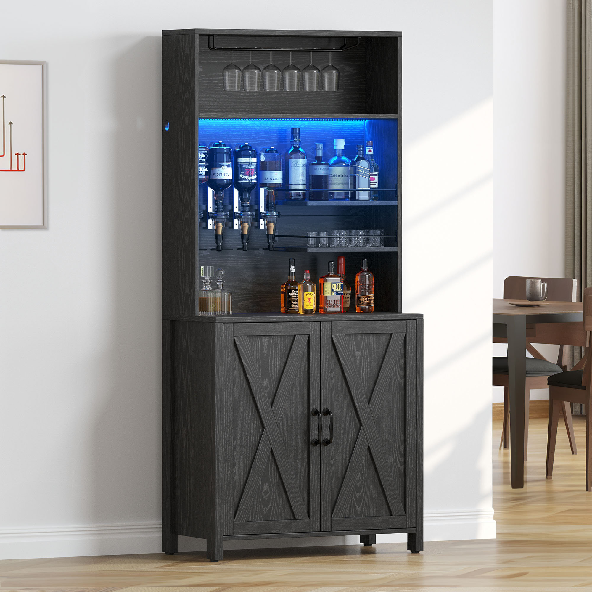 Laurel Foundry Modern Farmhouse Brenner 31.5'' Wood Bar Cabinet ...