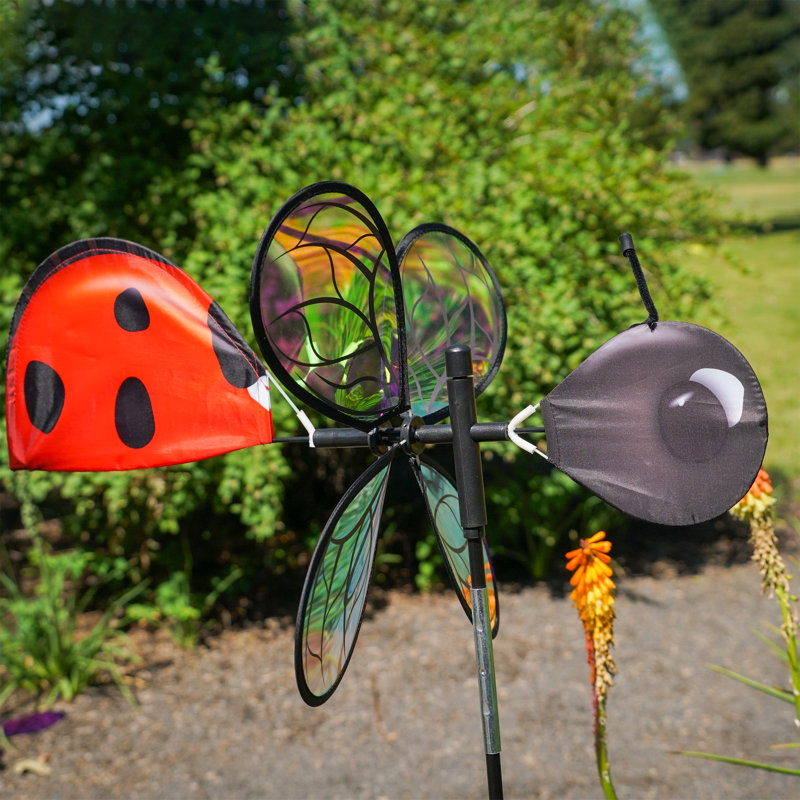 In The Breeze Pivoting Ladybug Spinner | Wayfair
