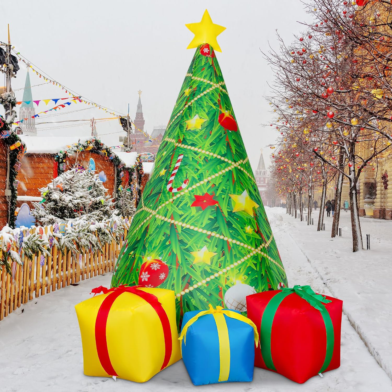 The Holiday Aisle® Christmas Inflatables 7 FT Tall Inflatable Christmas ...