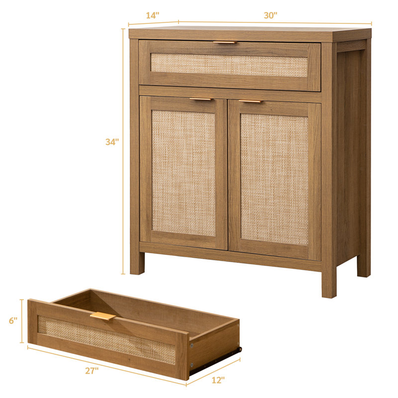 Bay Isle Home™ Safura 30'' Sideboard With 1 Drawer and 2 Doors ...