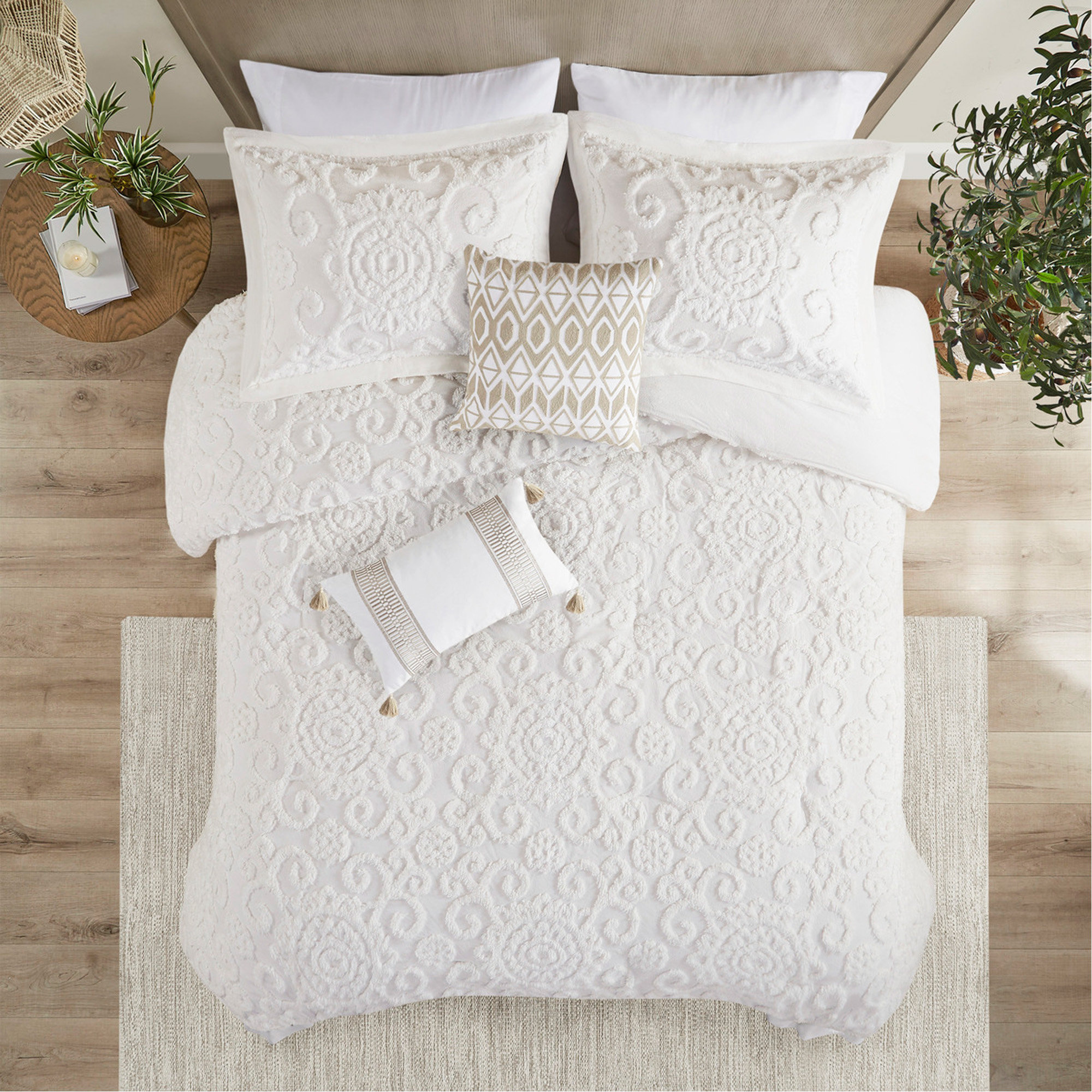 Tingkunke Comforter Mini Set King Size, Oversized Overfilled King With ...