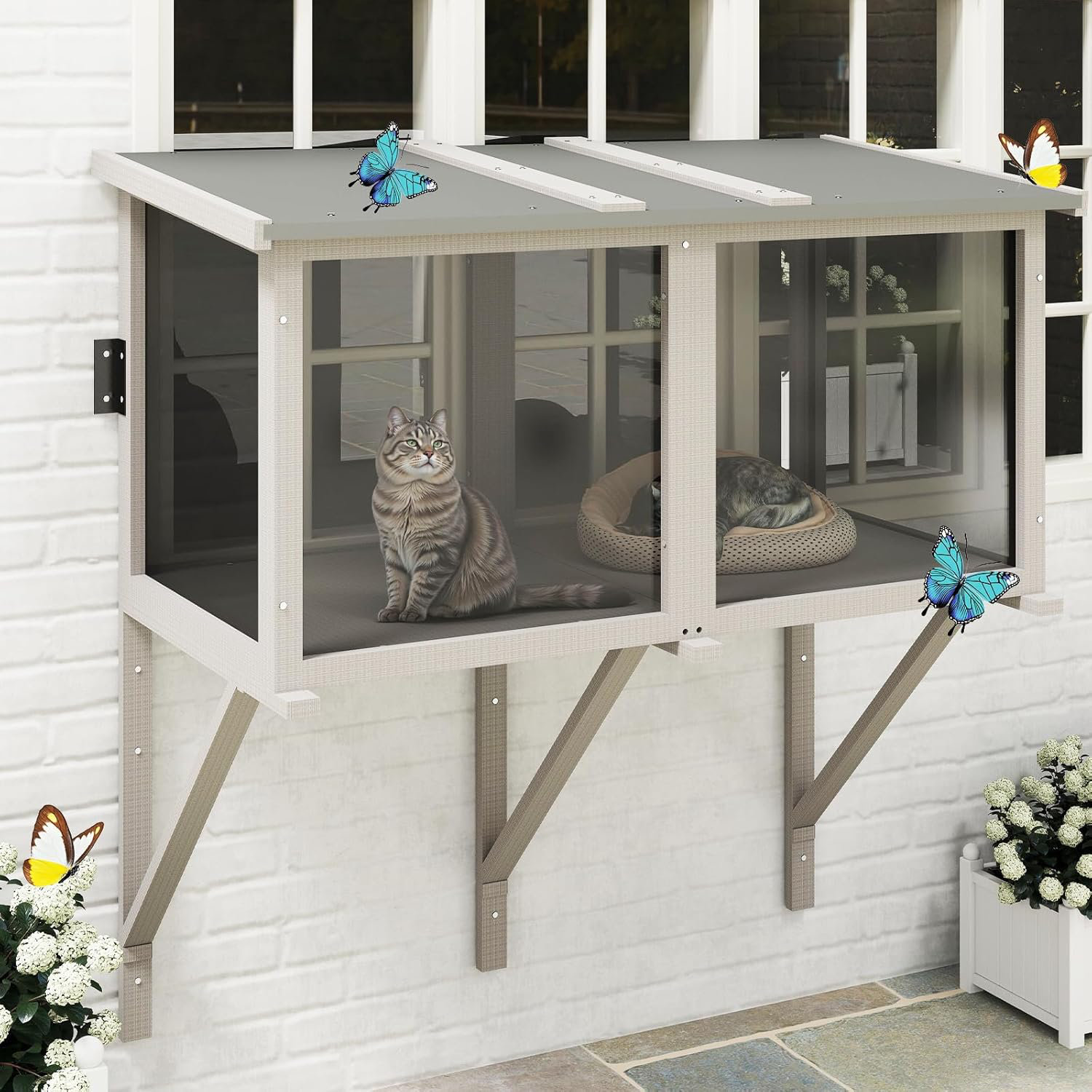 Tucker Murphy Pet™ Cat Window Box Catio Outdoor Cat Enclosure for ...