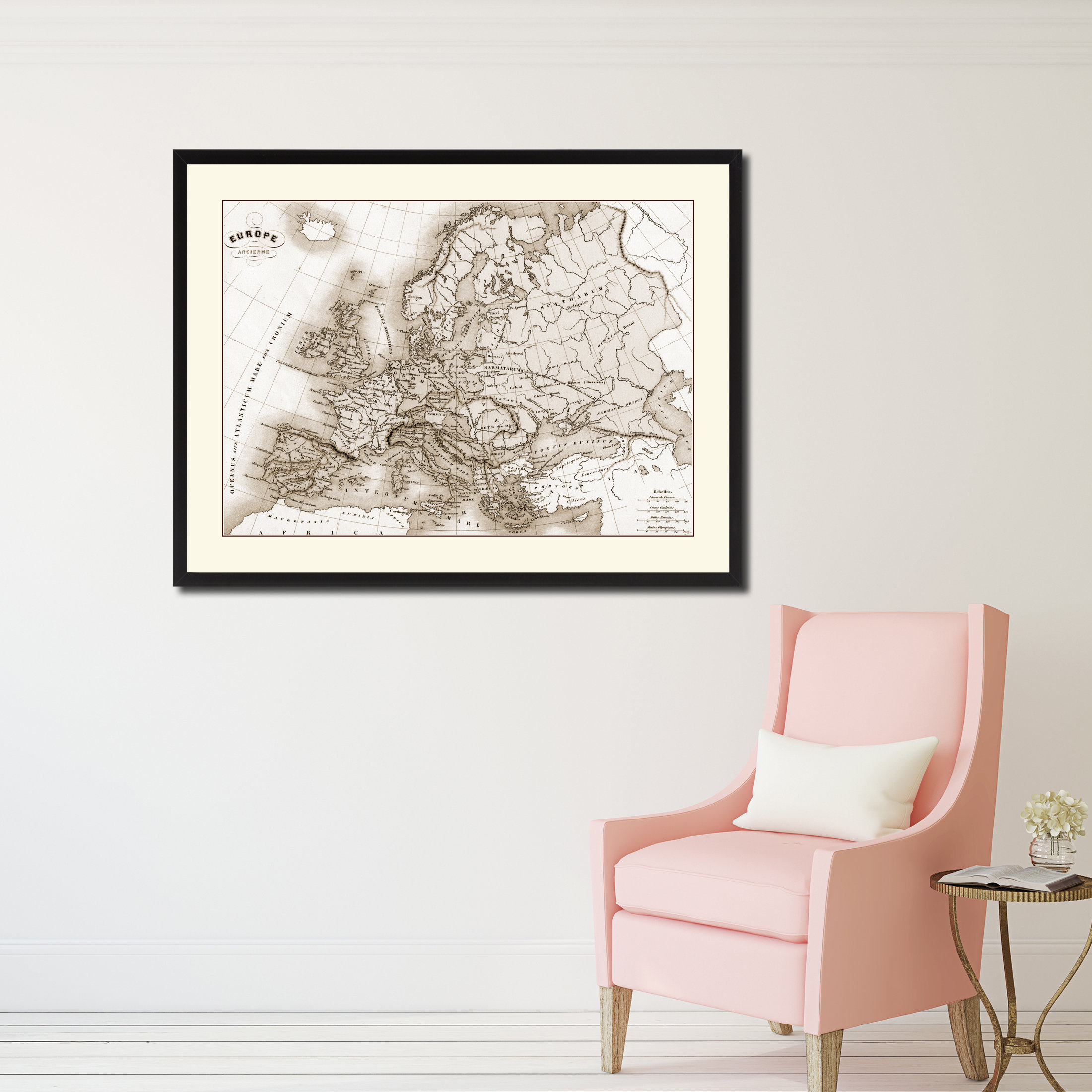 17 Stories Ancient Europe Vintage Sepia Map Canvas Print, 16x21 | Wayfair