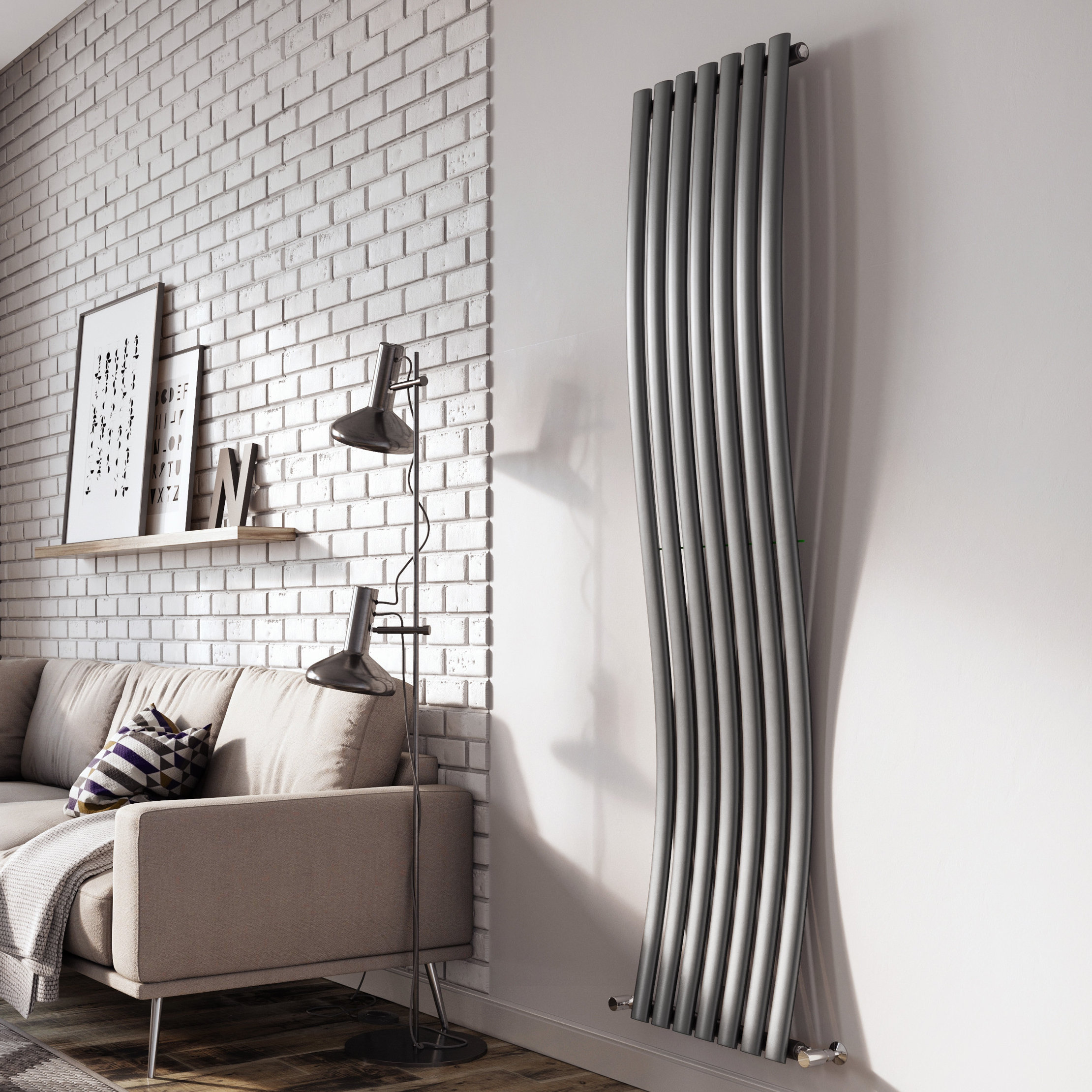 White Stone Vertical Designer Radiator & Reviews | Wayfair.co.uk
