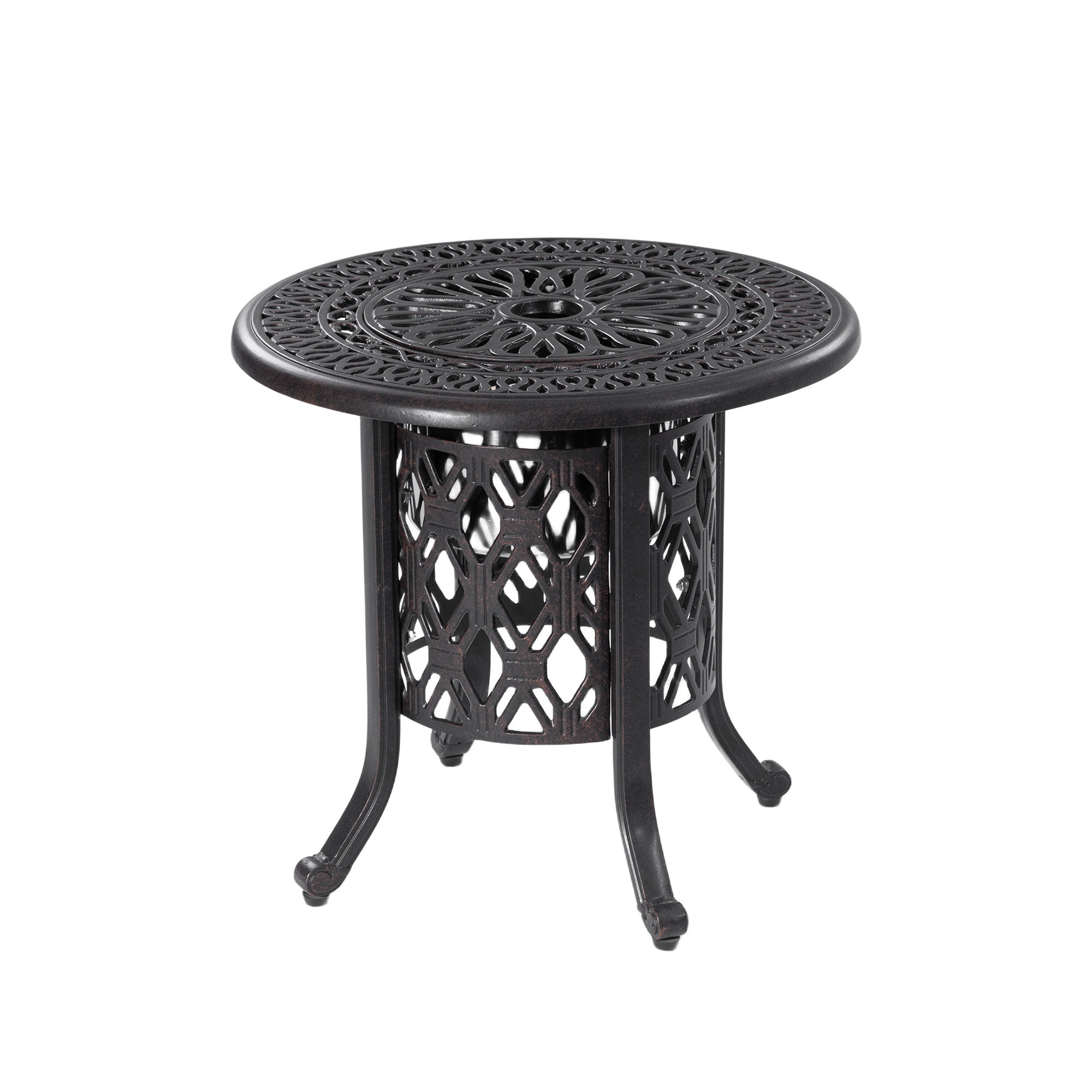 Astoria Grand Achilles Patio Side Table with Removable Ice Bucket ...