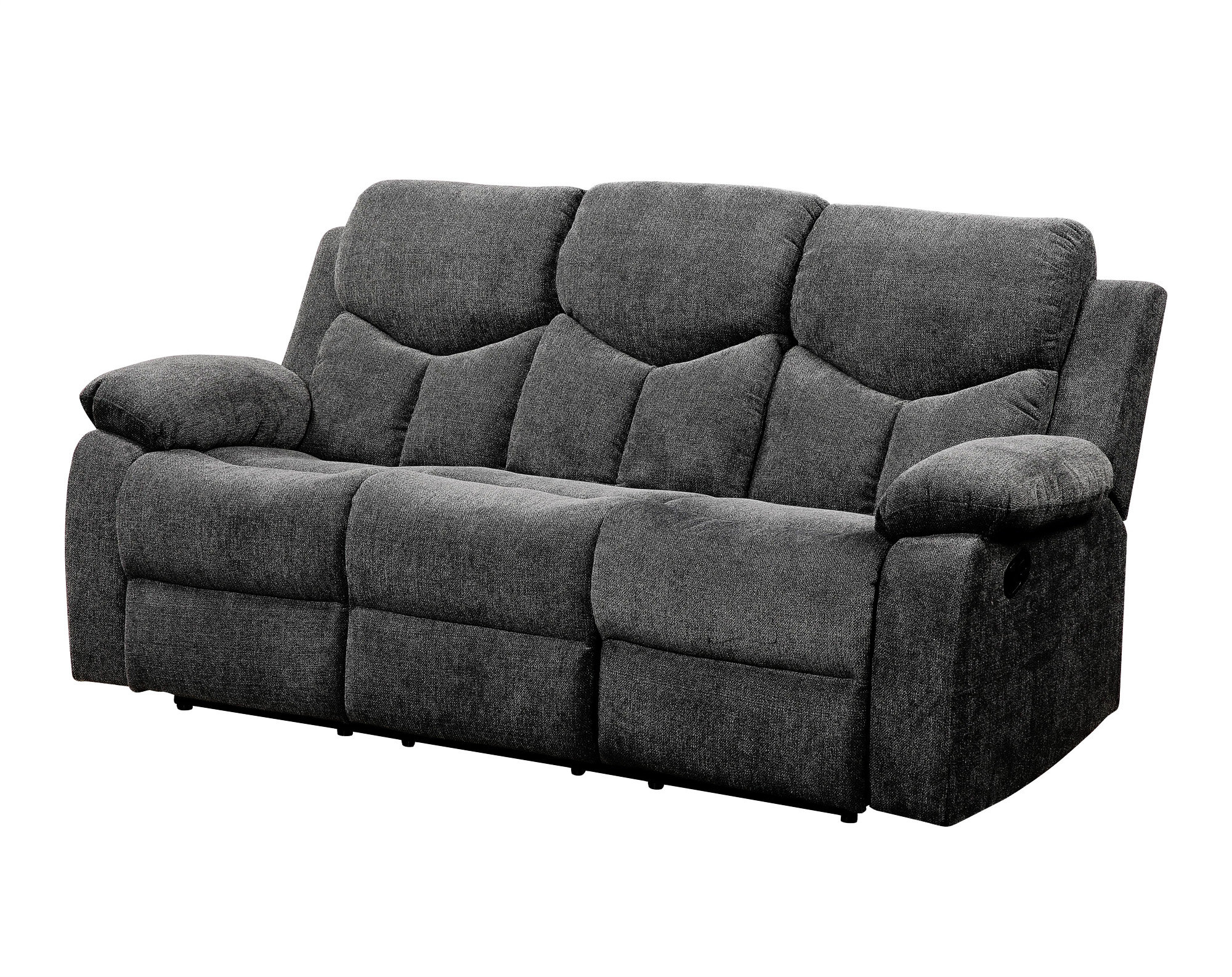 Latitude Run® Kalen Grey Chenille Sofa W/ Drop Down Table - Wayfair Canada