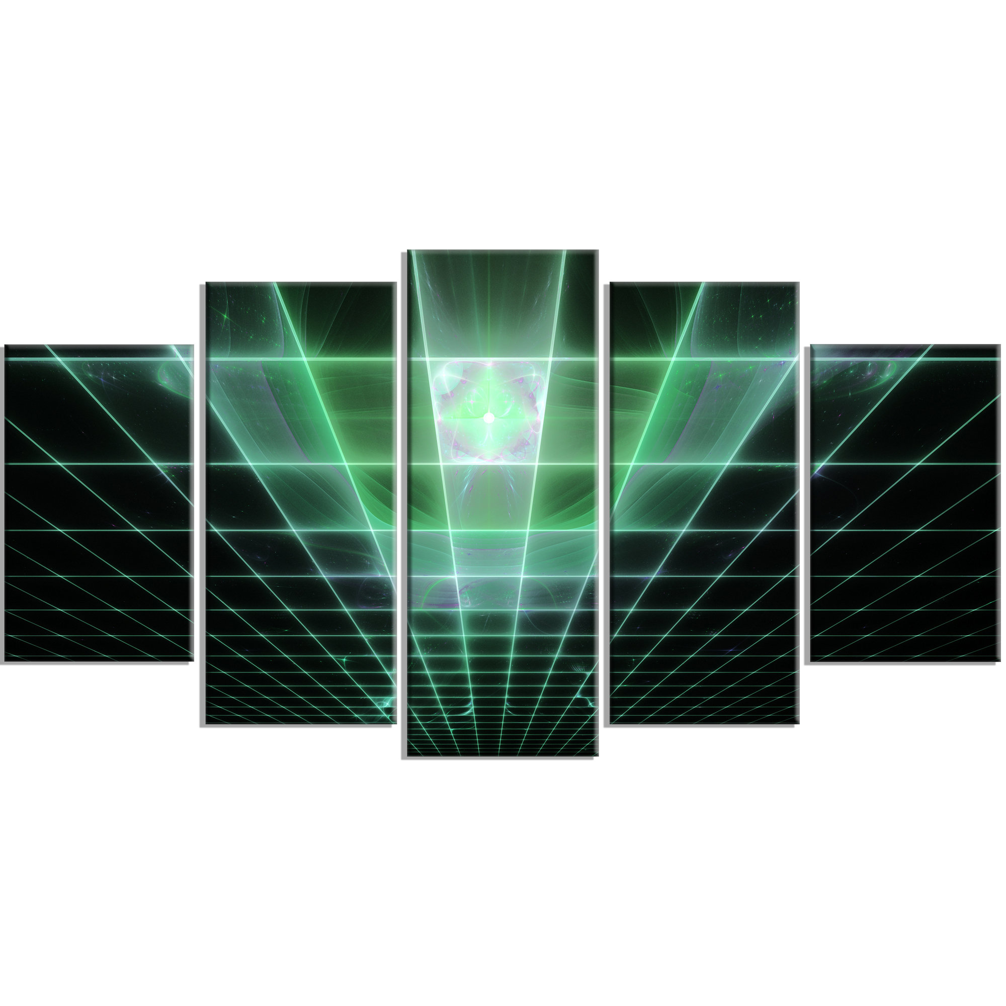 Design Art 'Light Green Bat on Radar Screen' Graphic Art Print Multi ...