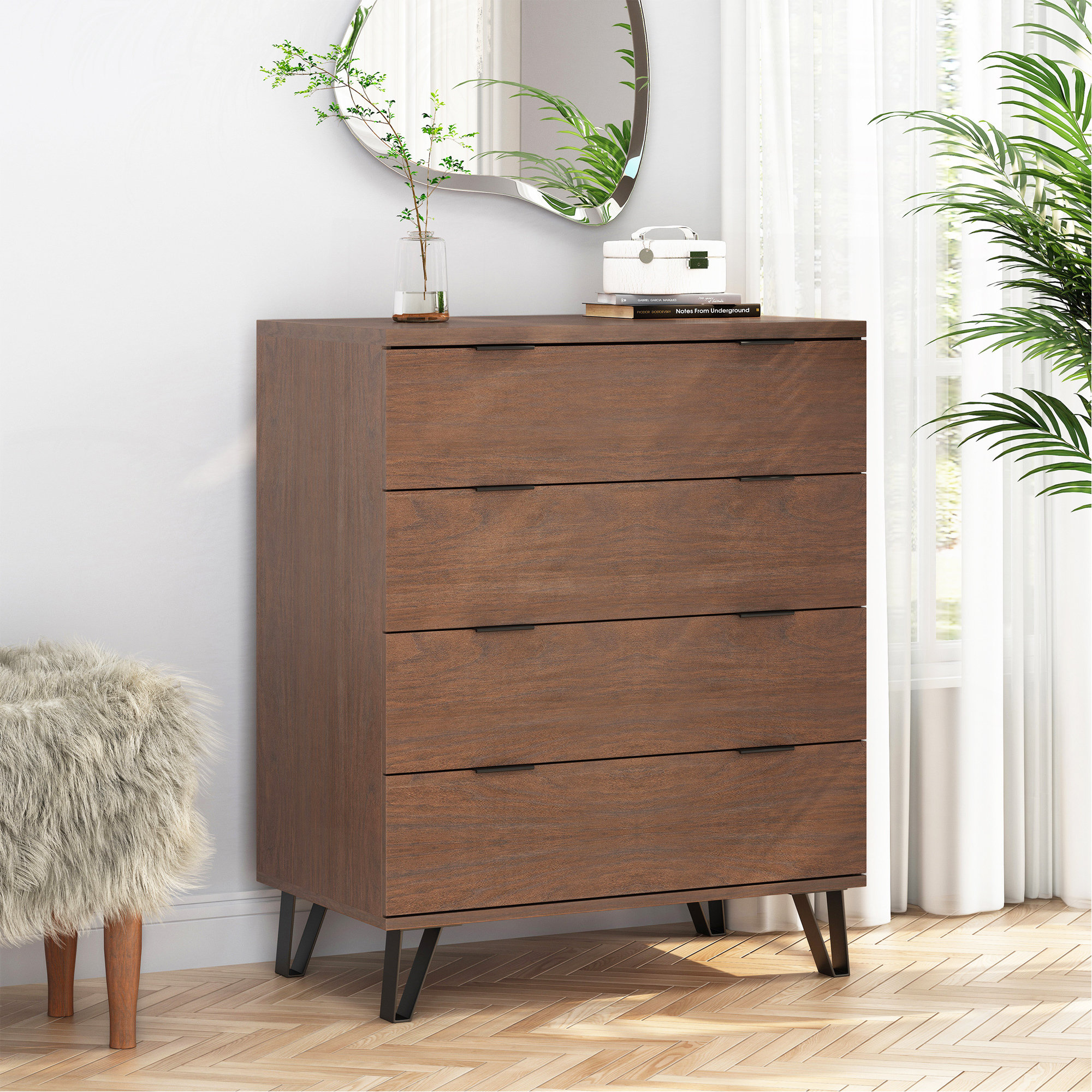 Ebern Designs Wide Chest With Ample Storage And Modern Industrial ...