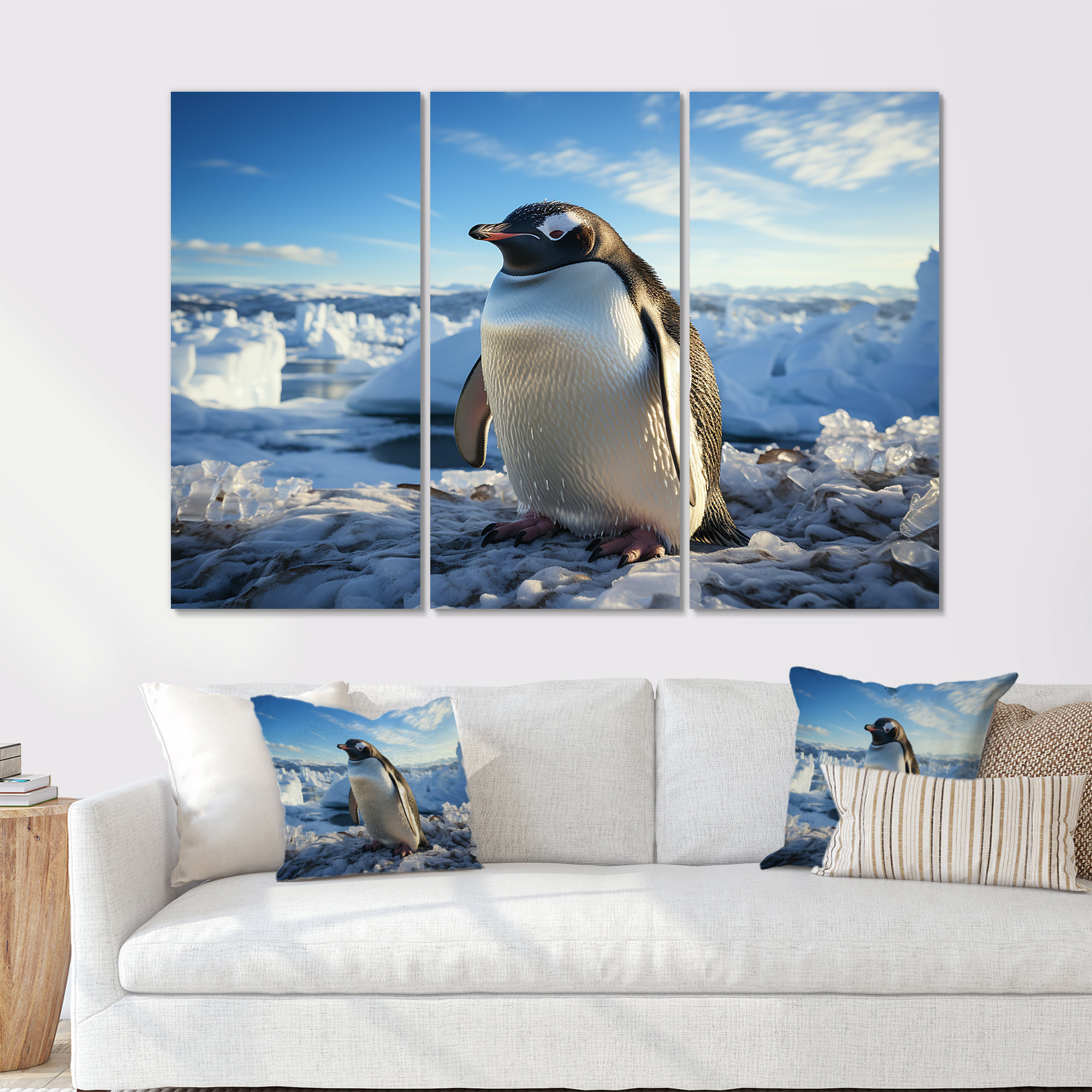 Beachcrest Home™ Penguin Waddle Of Elegance - Penguin Wall Art Print ...