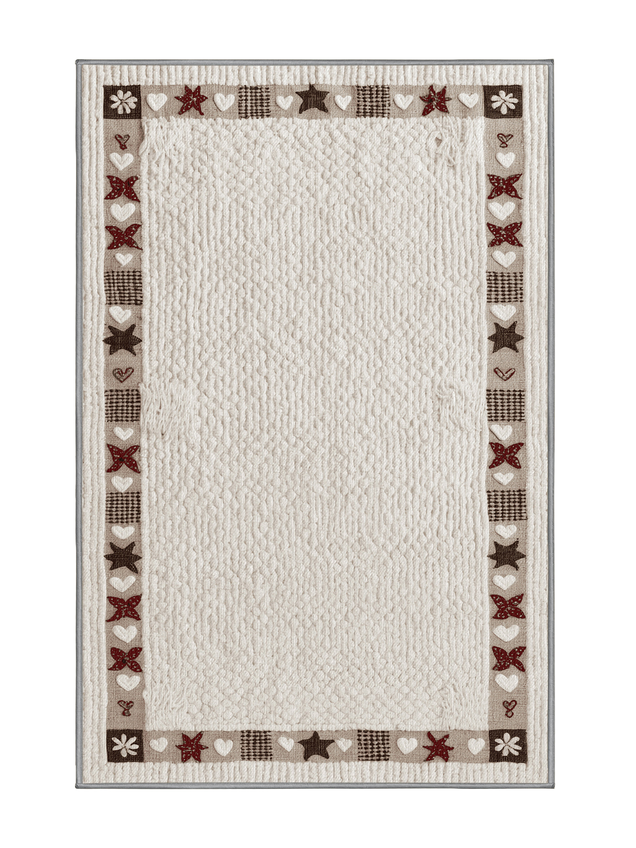 One Allium Way® Washable White Farmhouse Farm Area Rug | Wayfair