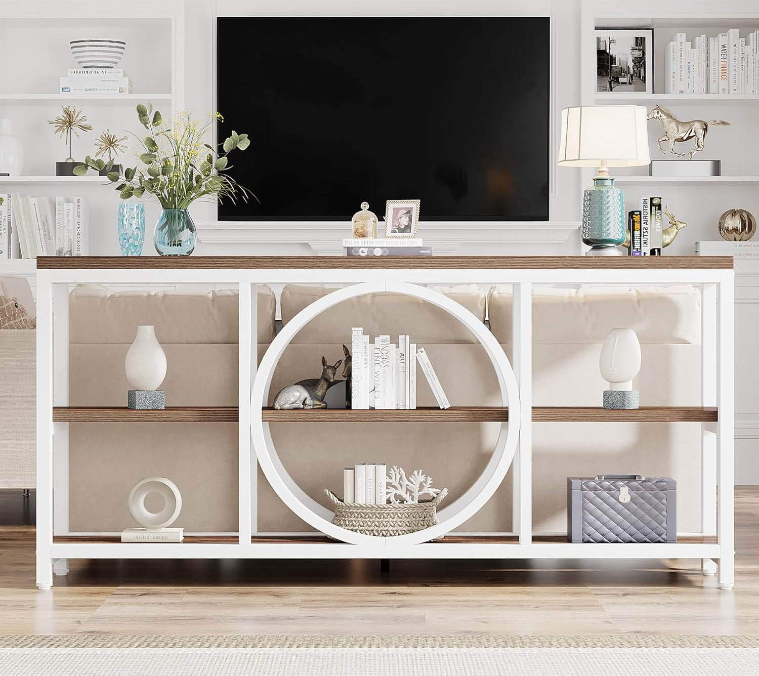 Corrigan Studio® 70.9 inch Sofa Console Table, Extra Long Narrow ...