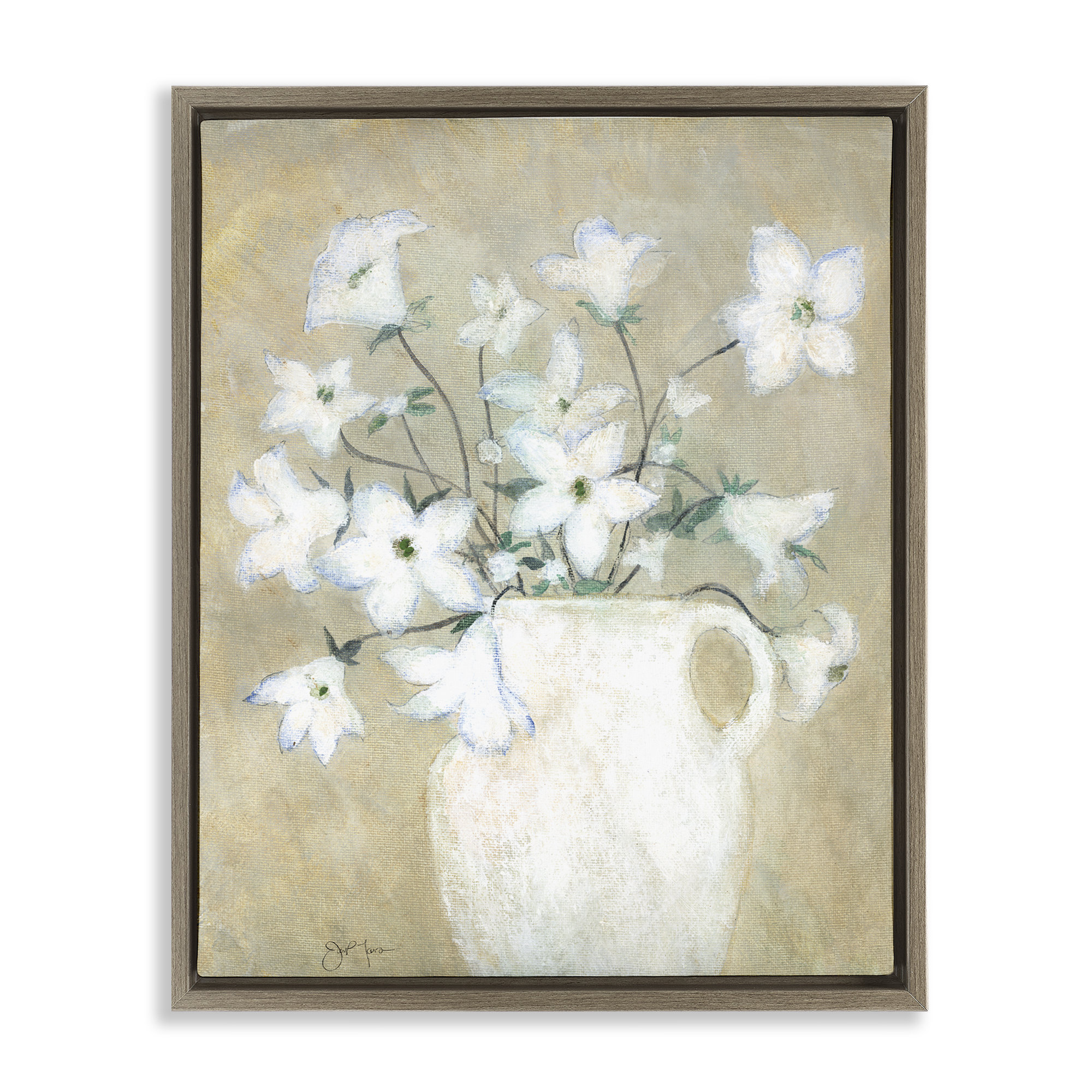 Astoria Grand Beige Rustic Pottery Framed Floater Canvas Wall Art by ...