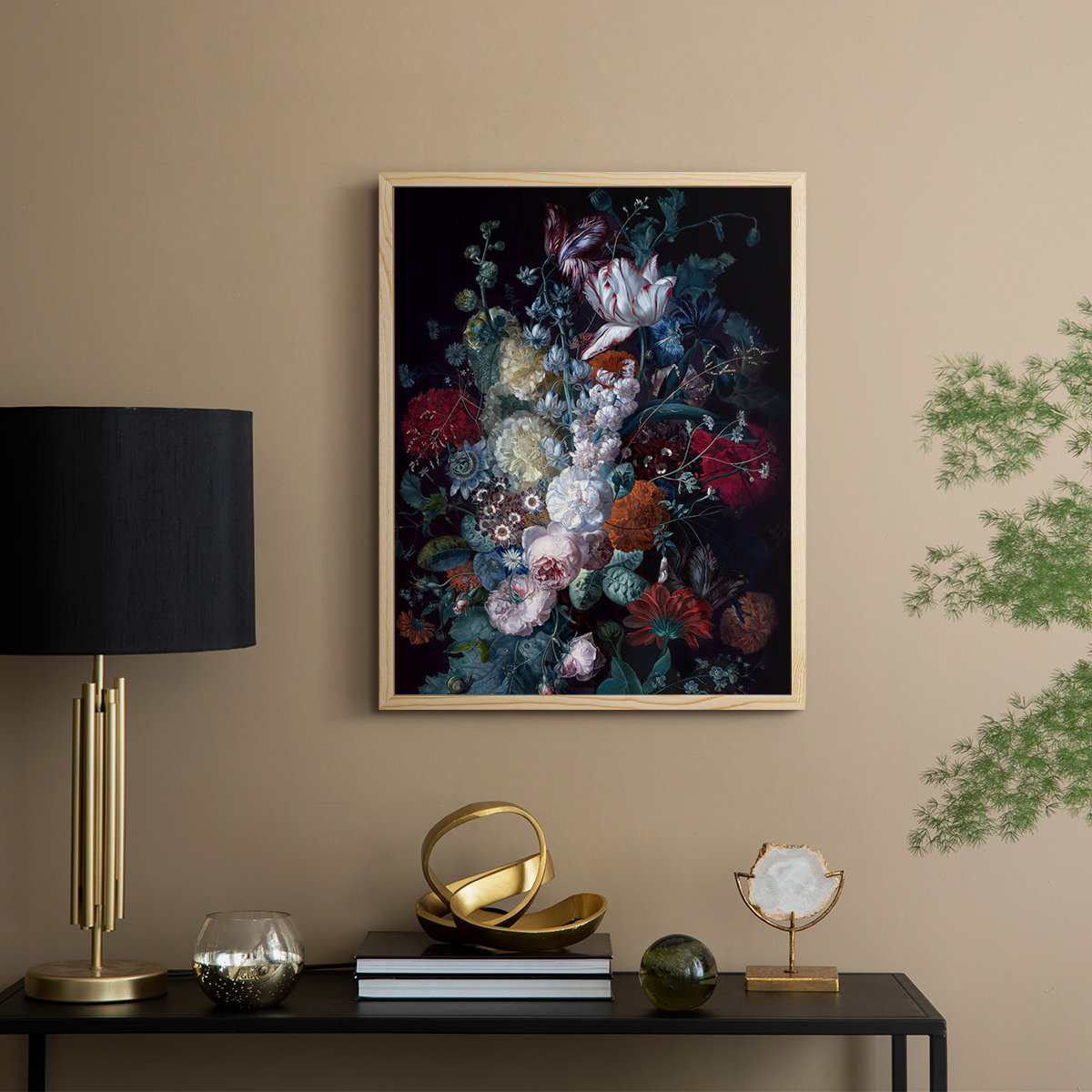 Lark Manor™ Splendid Flowers Framed Print - Solid Wood | Wayfair