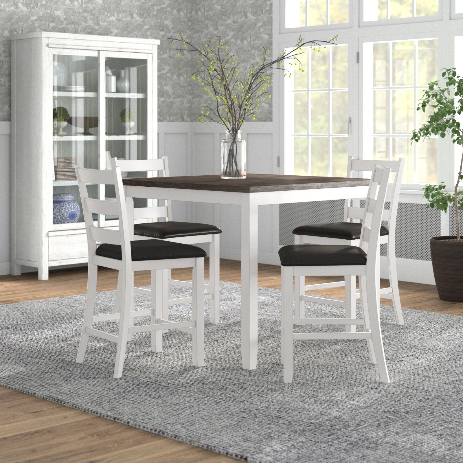 Laurel Foundry Modern Farmhouse Beaubien 5 Piece Counter Height Pub ...