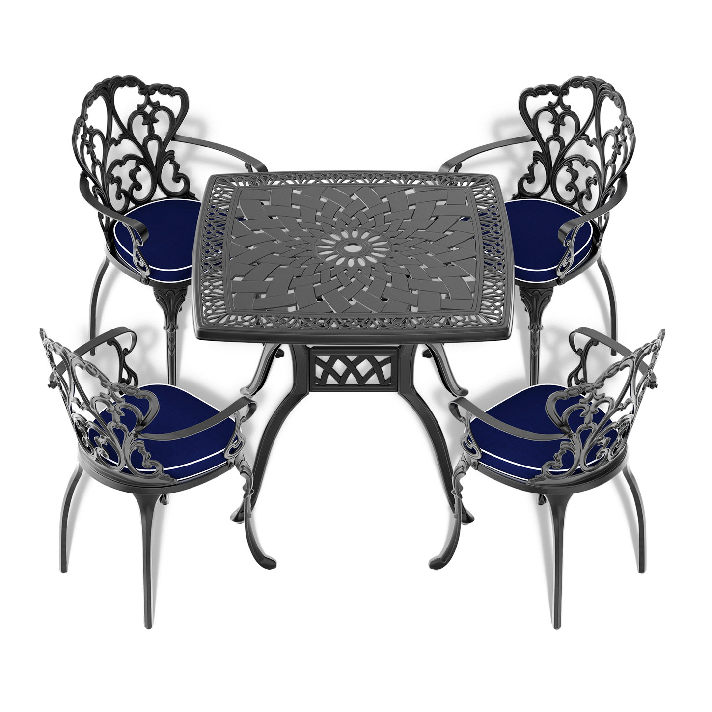 Bloomsbury Market Antavia 4 - Person Square Outdoor Dining Set with ...