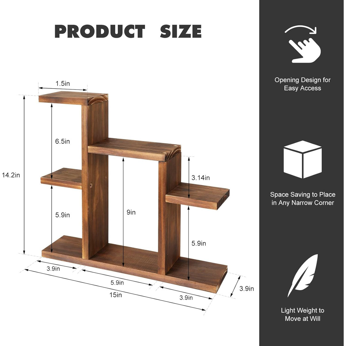 Ebern Designs Small Desk Plant Stand 7 Tiers Window Sill Plant Shelf ...