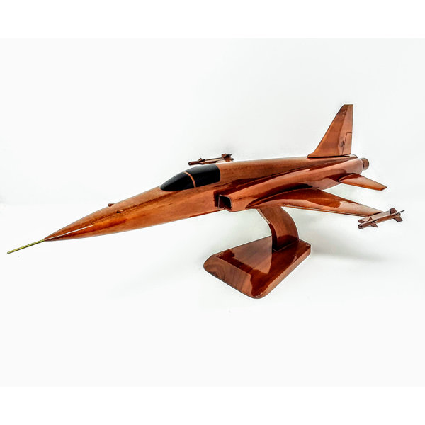 Winston Porter Whitewell Wooden F5 Freedom Fighter Jet Model | Wayfair