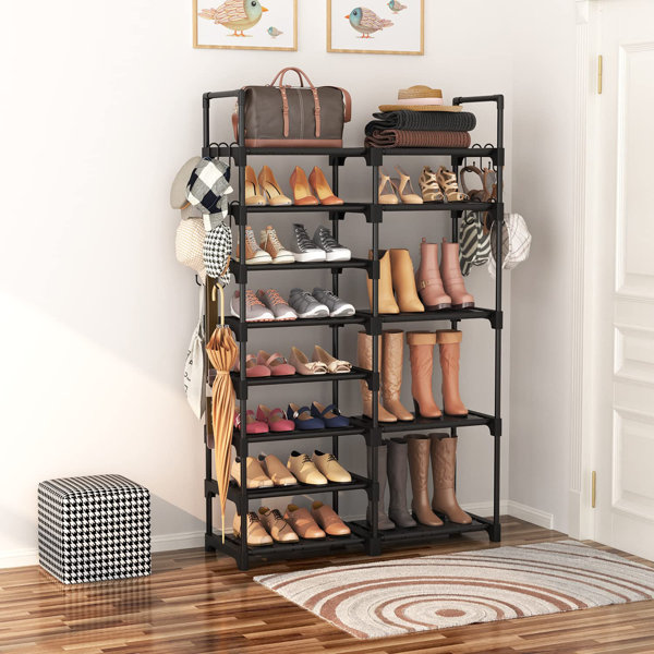 Rebrilliant ROJASOP Shoe Rack Organizer, 8-Tier Metal Shoe Rack For ...