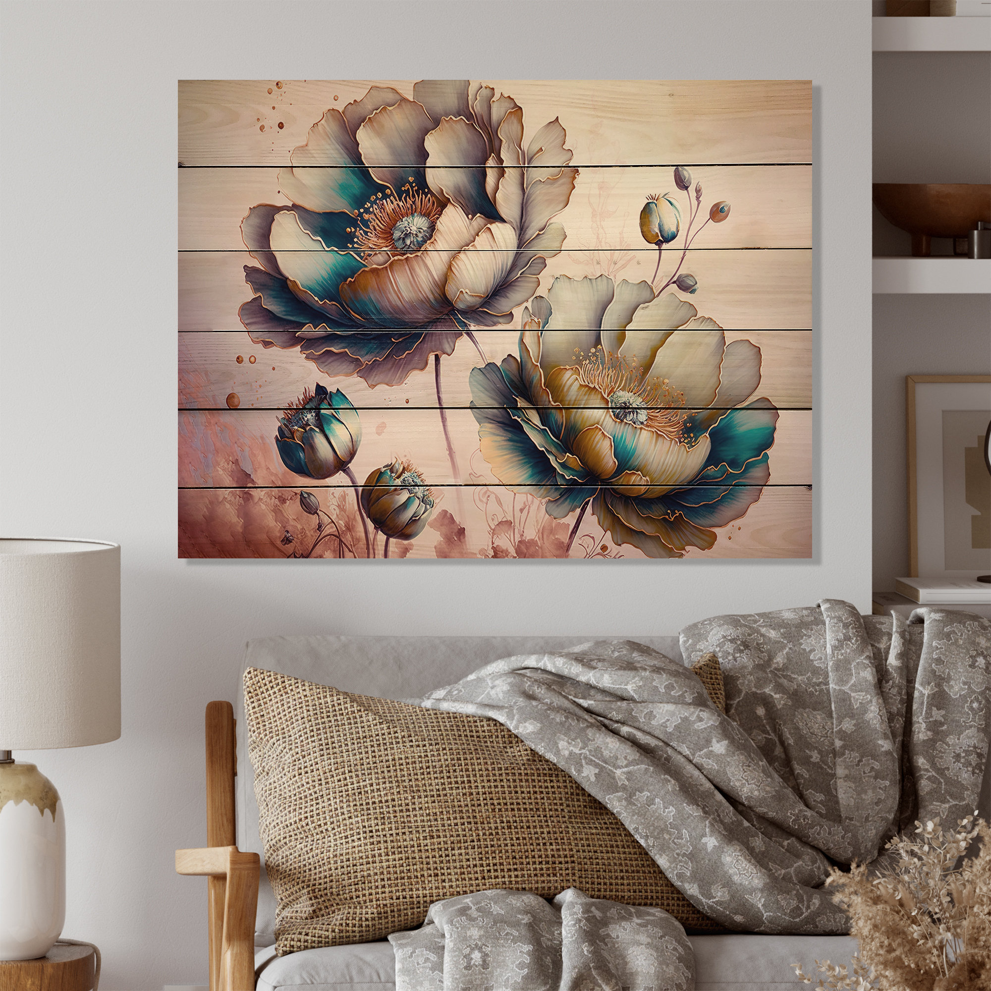 Red Barrel Studio® " Vibrant Green Poppy Flowers I " | Wayfair