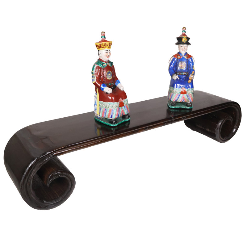 Bloomsbury Market Chinese Scroll Table Solid Elmwood | Wayfair