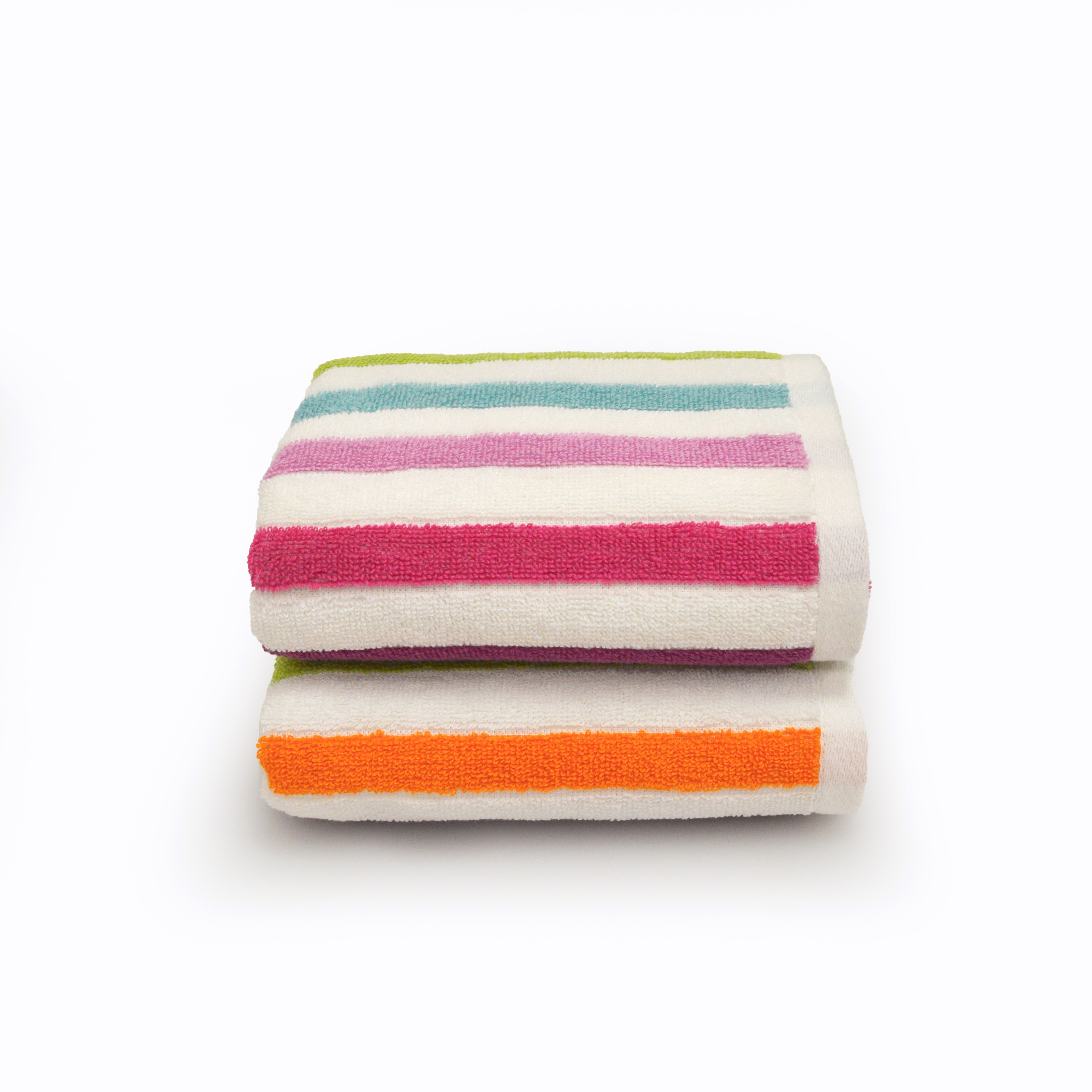 Allure Colourful Striped Hand Towels - Pack Of 2 & Reviews | Wayfair.co.uk