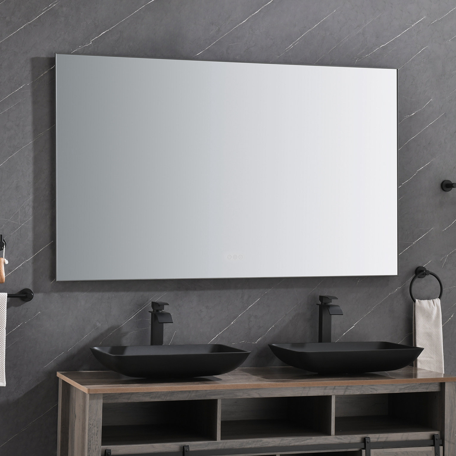 Latitude Run® LED Mirror Bathroom Vanity Mirror with Back Light, Anti ...