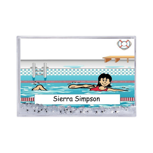 Printed Perfection Personalized Swimmer - Female MINI Snow Globe Frame ...