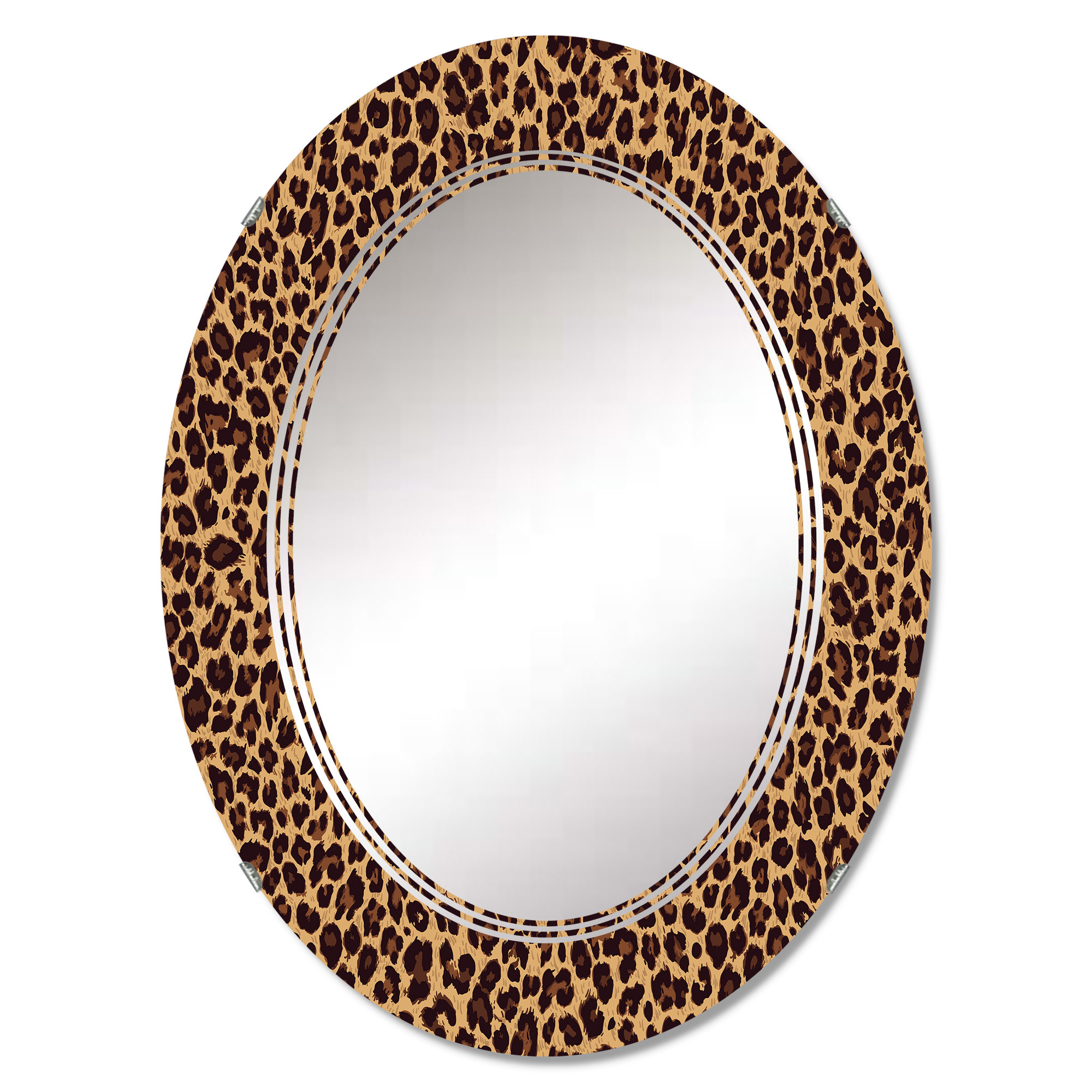 East Urban Home Padegs Leopard Fur II - Animals Wall Mirror | Wayfair