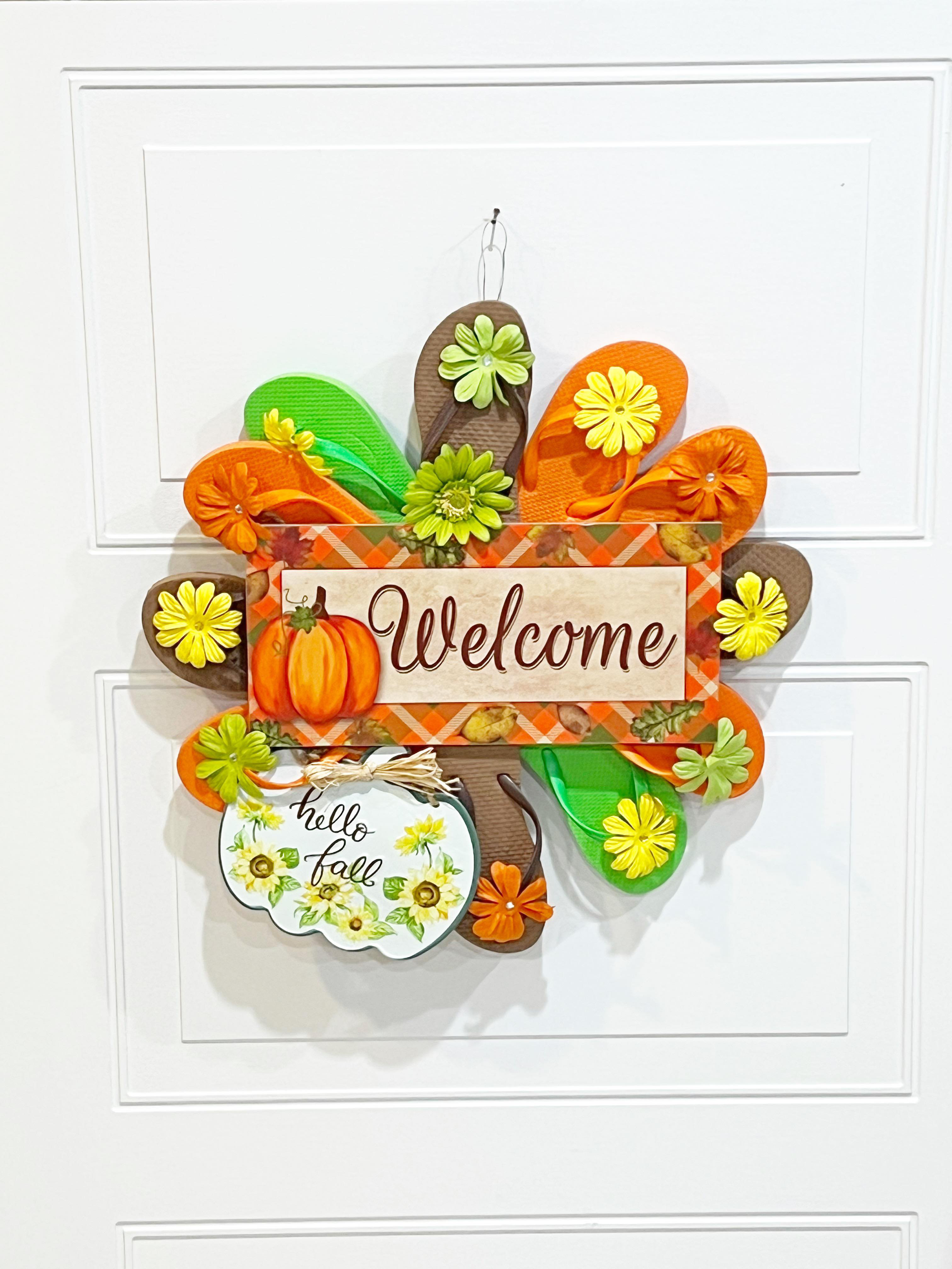 Poppys Blossom Fall Welcome Wreath | Wayfair