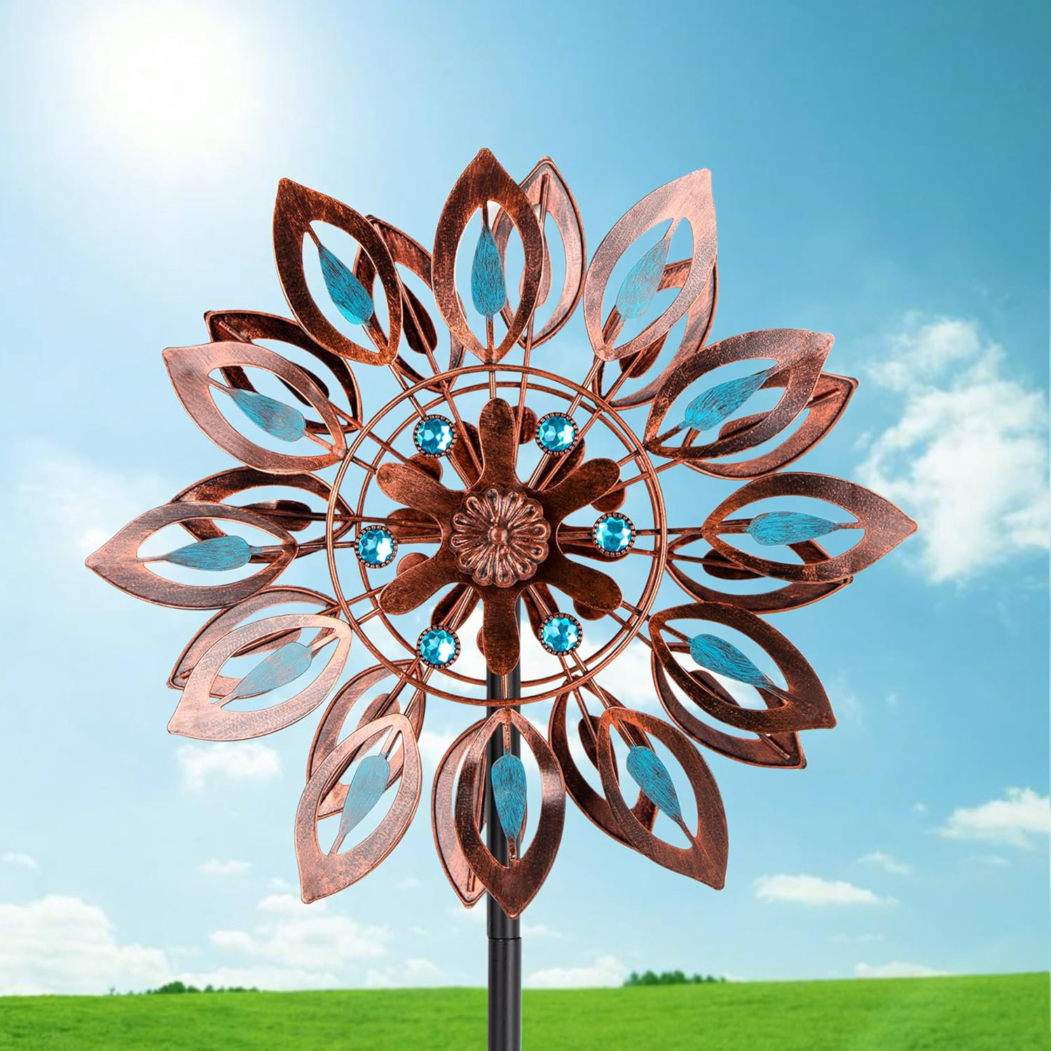 Arlmont & Co. Wind Spinners For Outdoor Yard Decor 360 Degrees Swivel ...