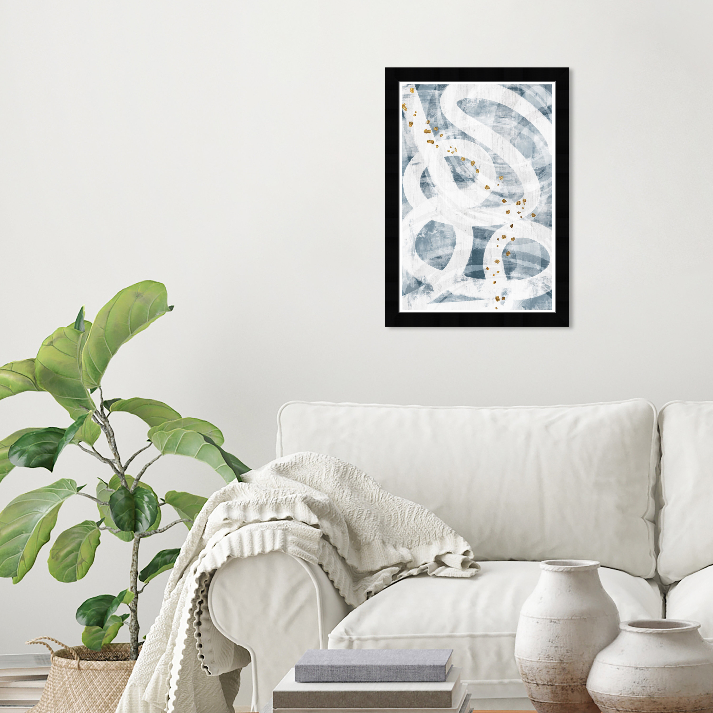 Mercer41 Abstract Sudden Modern White Paper Wall Art Print | Wayfair