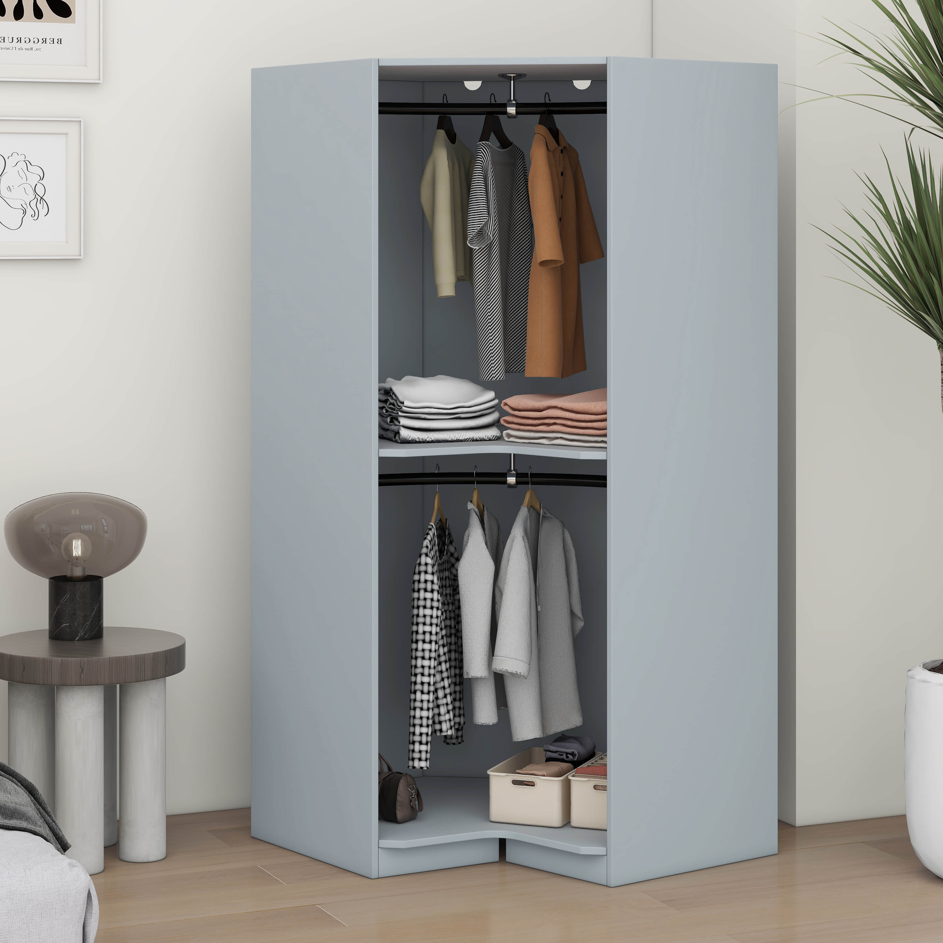 Latitude Run® Polygon Corner Wardrobe | Wayfair