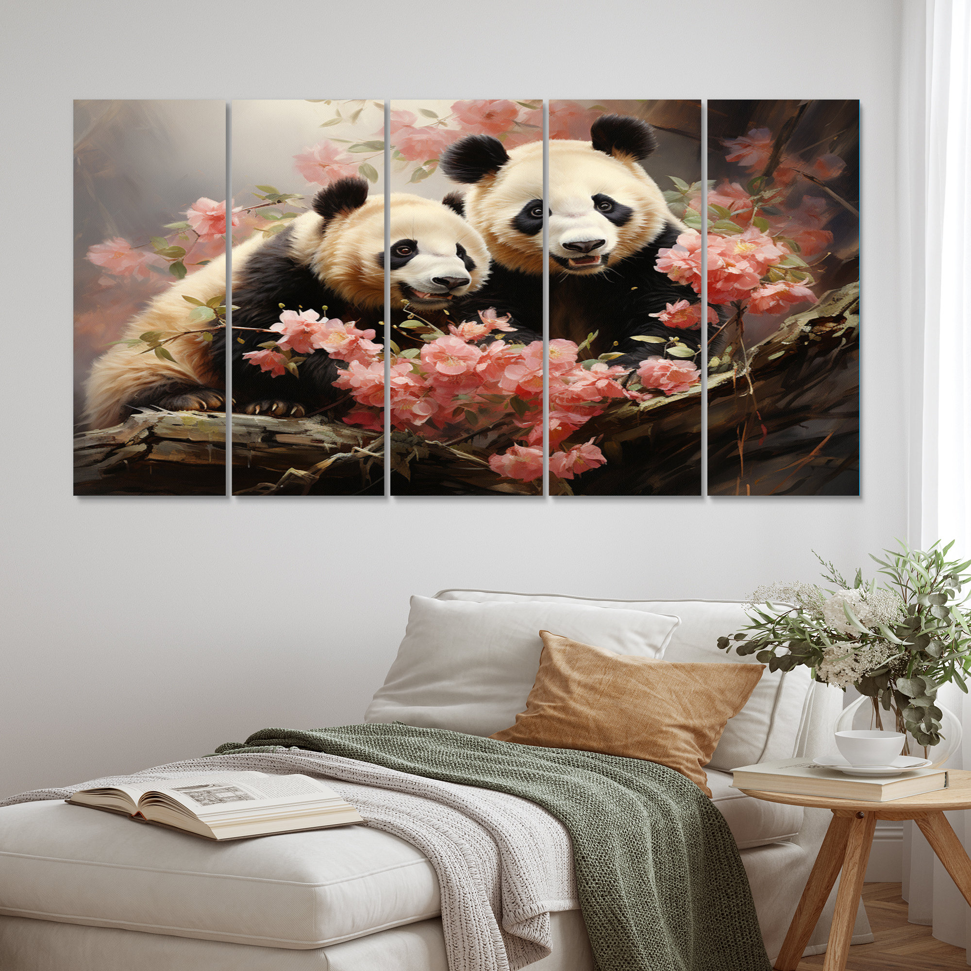 Latitude Run® 5 China Art Pandas Playful II Wall Decor Set - Wayfair Canada