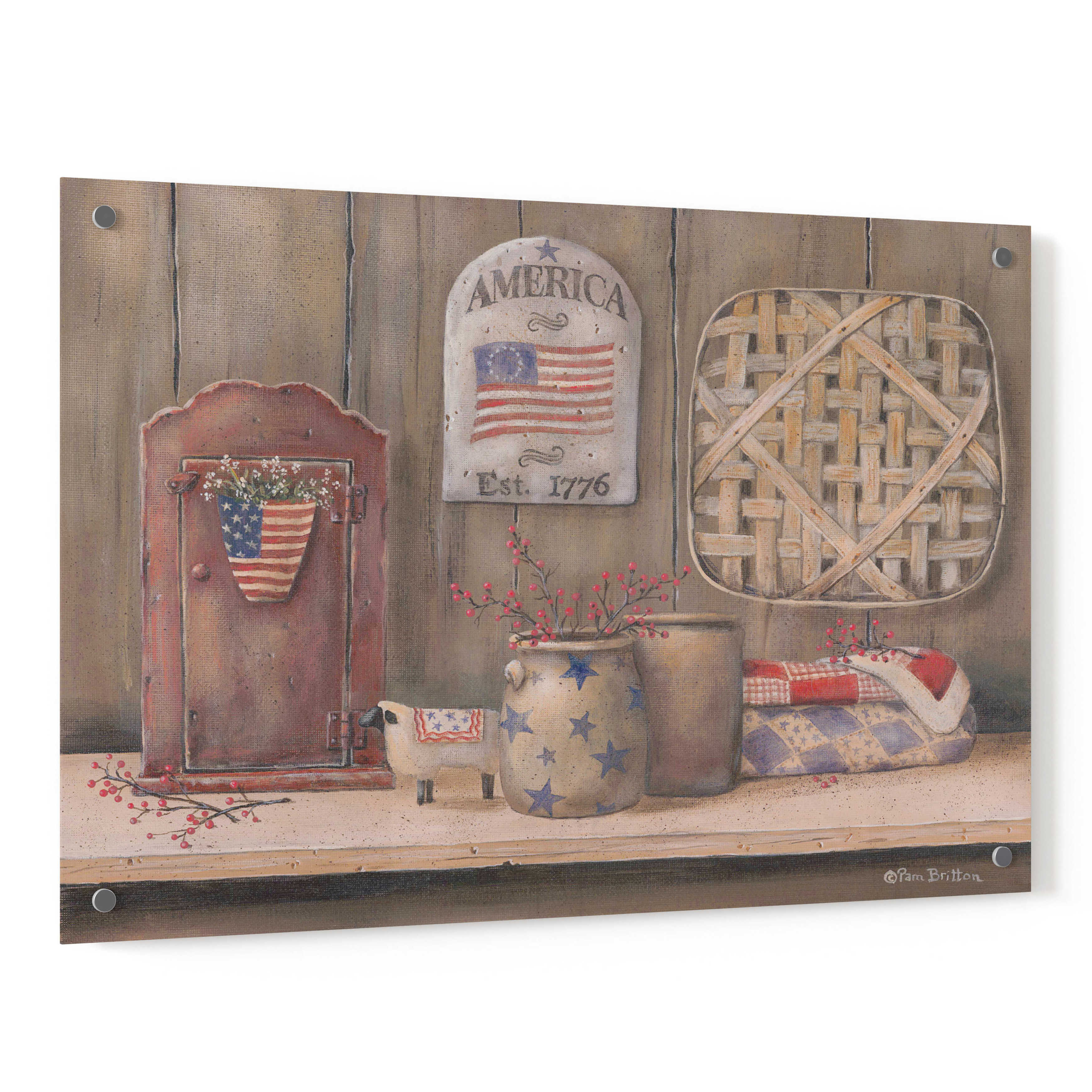 August Grove® America Est. 1776 On Plastic / Acrylic by Pam Britton ...
