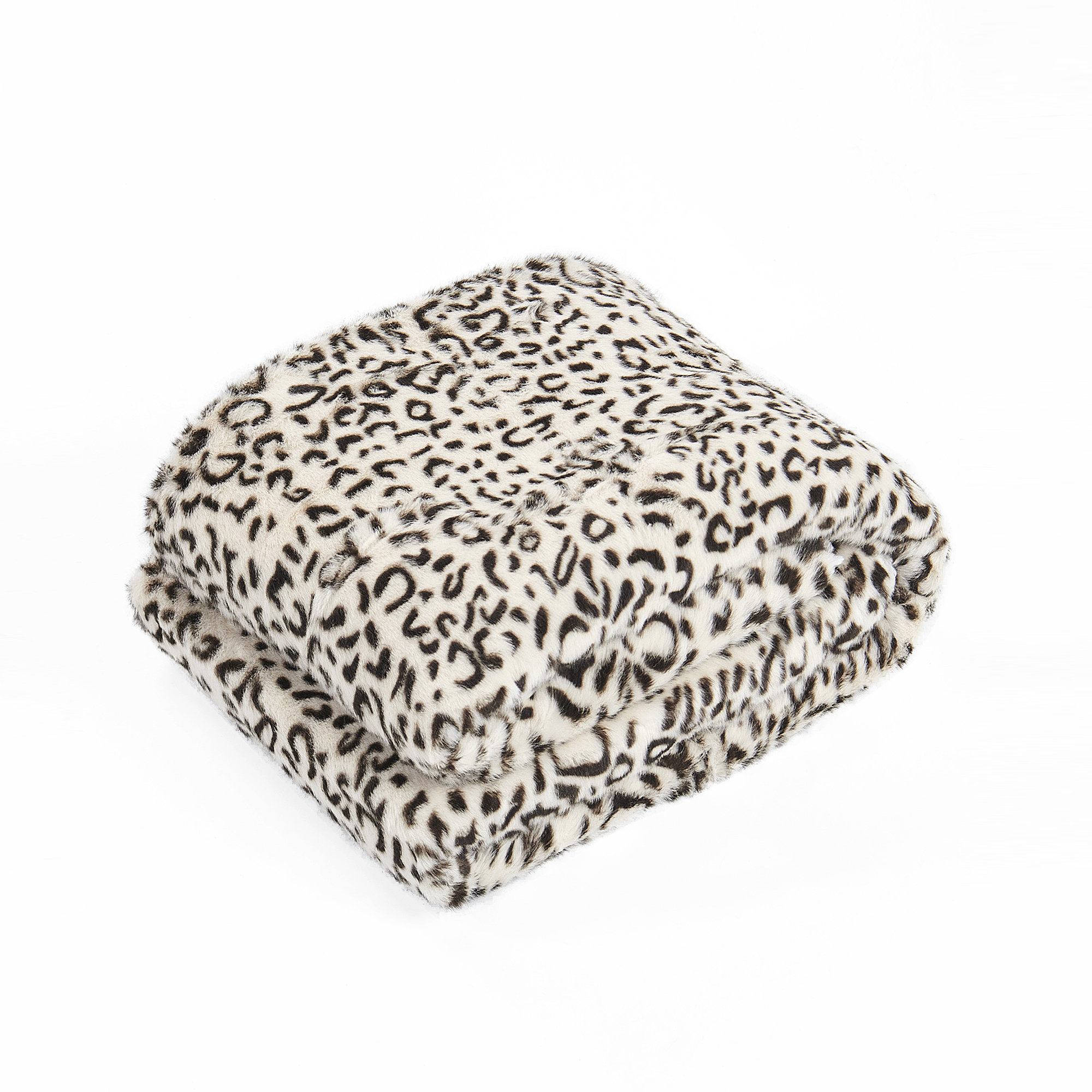 Home Soft Things Snow Leopard Faux Fur Throw - Wayfair Canada