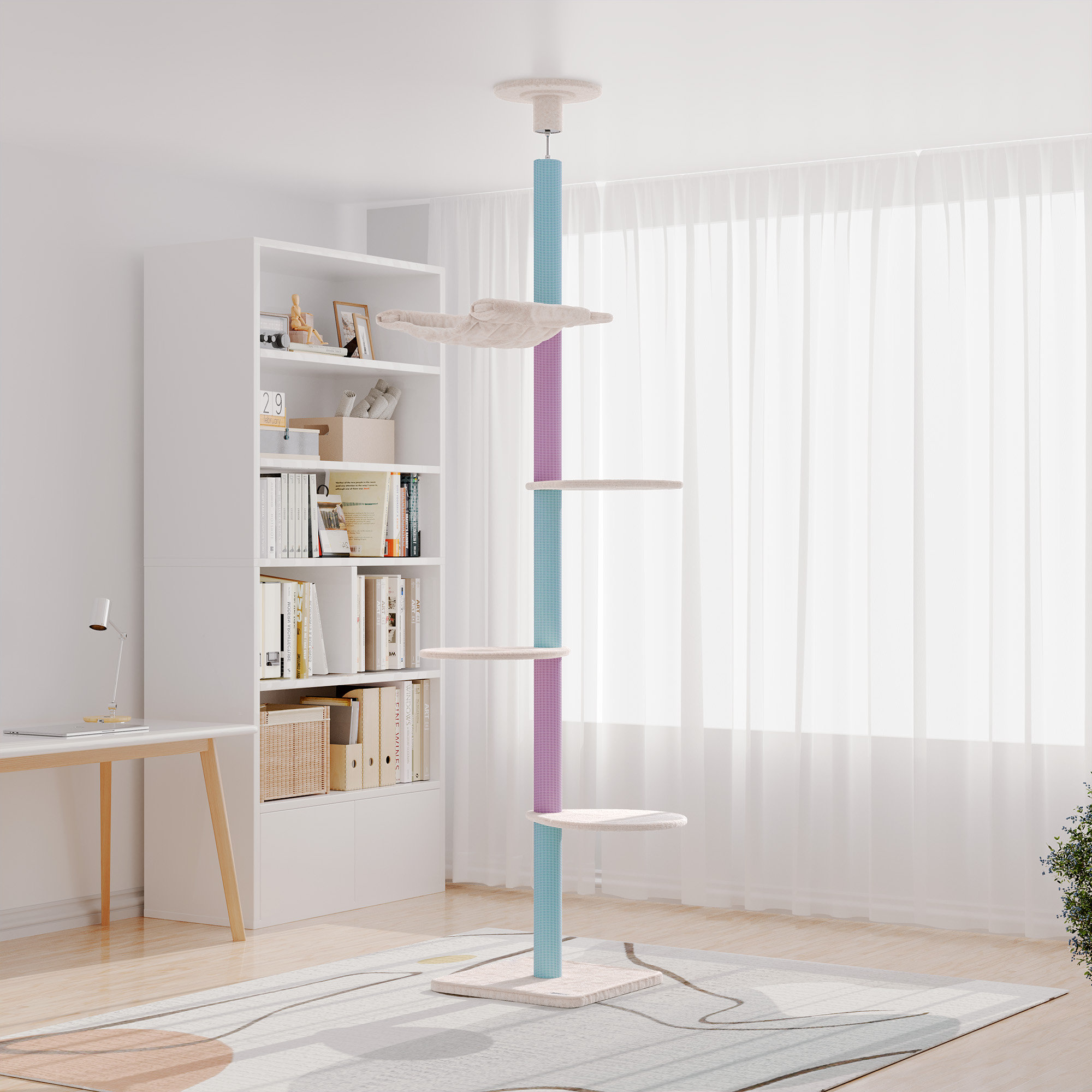 Tucker Murphy Pet™ Fatina 108.3'' H Cat Tree, Ceiling Cat Tower with ...