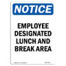 SignMission Employee Designated Lunch and Break Area Sign | Wayfair