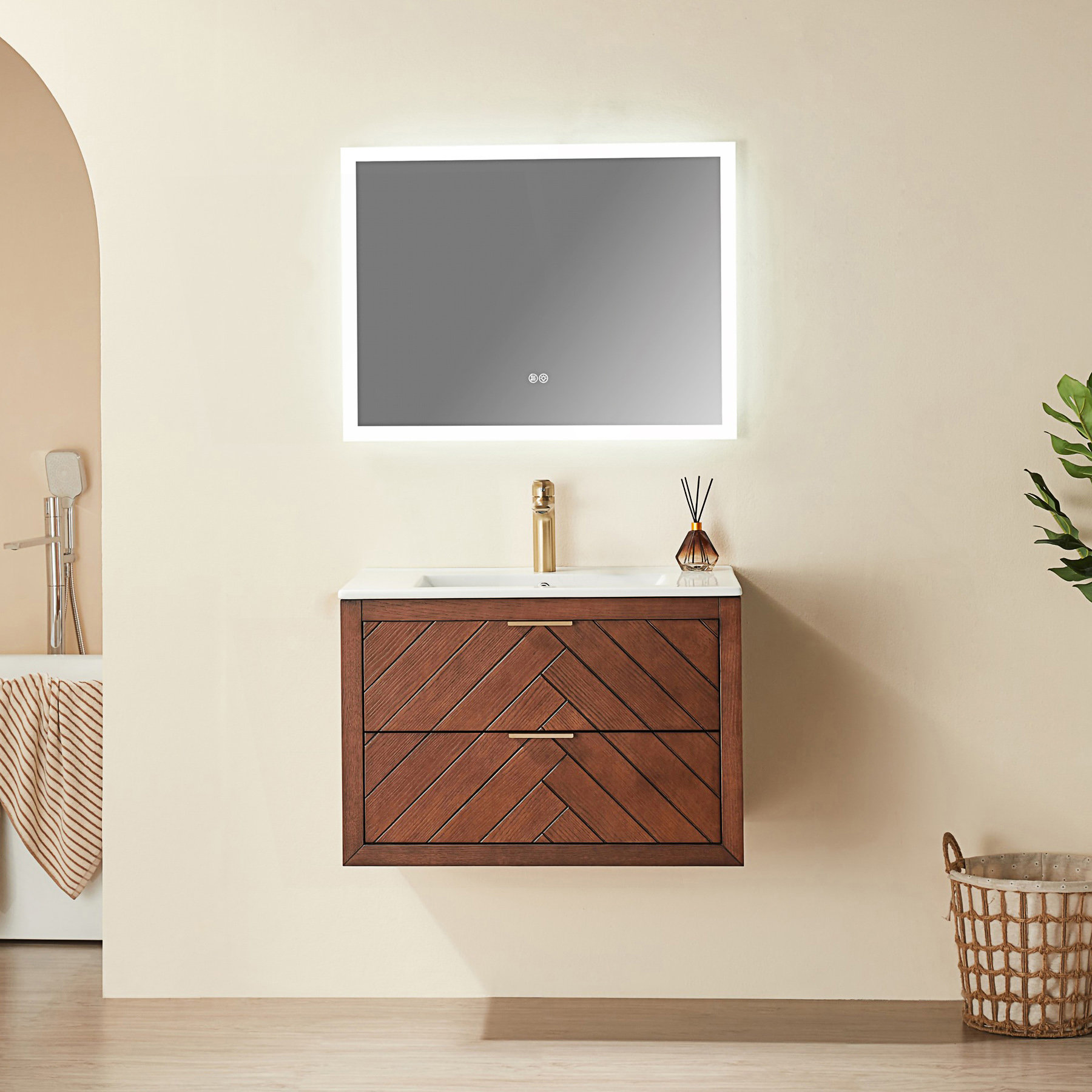Wrought Studio Floating Single Vanity With Ceramic Sink - Wayfair Canada