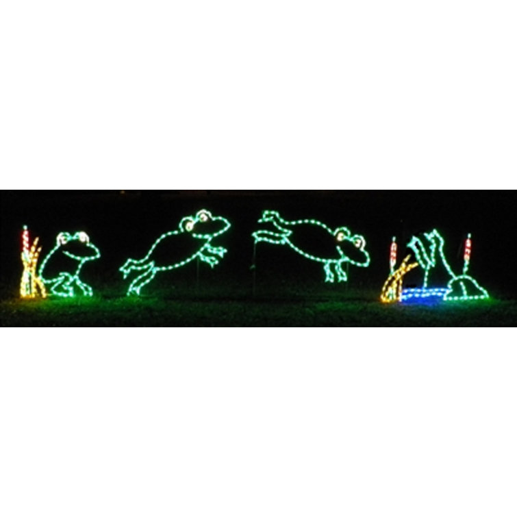 Lori's Lighted D'Lites Animated Jumping Frogs Set Holiday Lighted ...