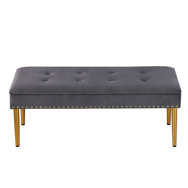 Mercer41 Secily Velvet Upholstered Storage Bench - Wayfair Canada