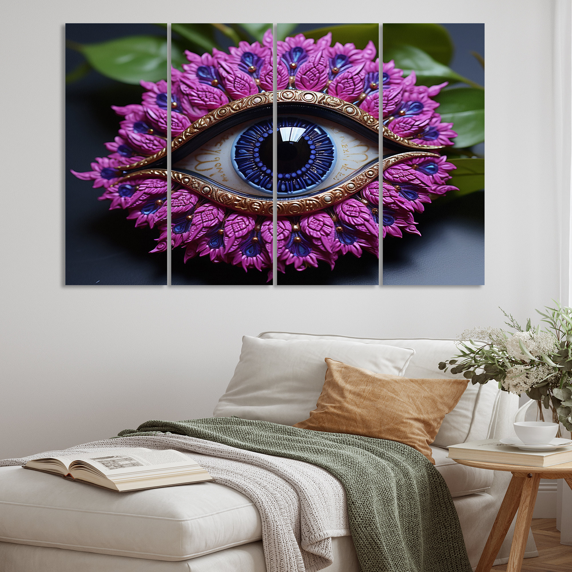 Bungalow Rose Eye Of Consciousness Retro Futuristic V - Modern Canvas ...
