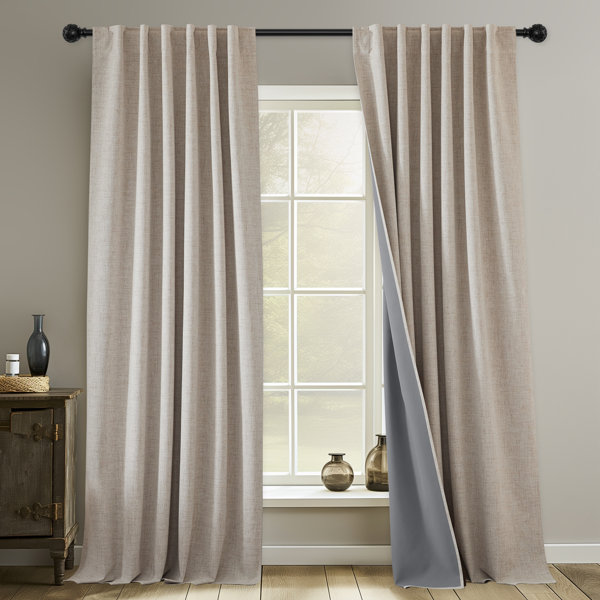 Ebern Designs Parbel 100% Blackout Curtain for Bedroom & Living Room ...