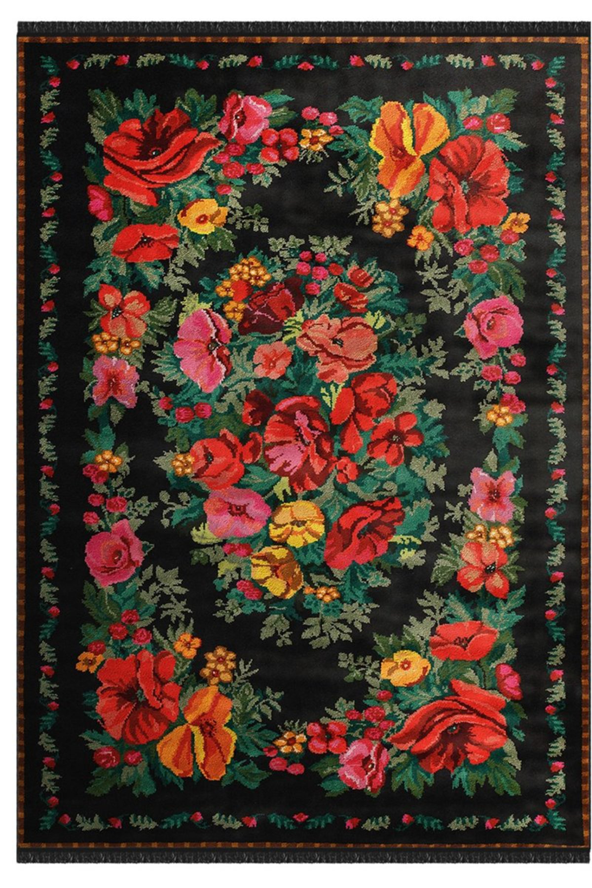 Rugpera Karabag Multicolored Color Floral Design Carpet Machine Woven ...