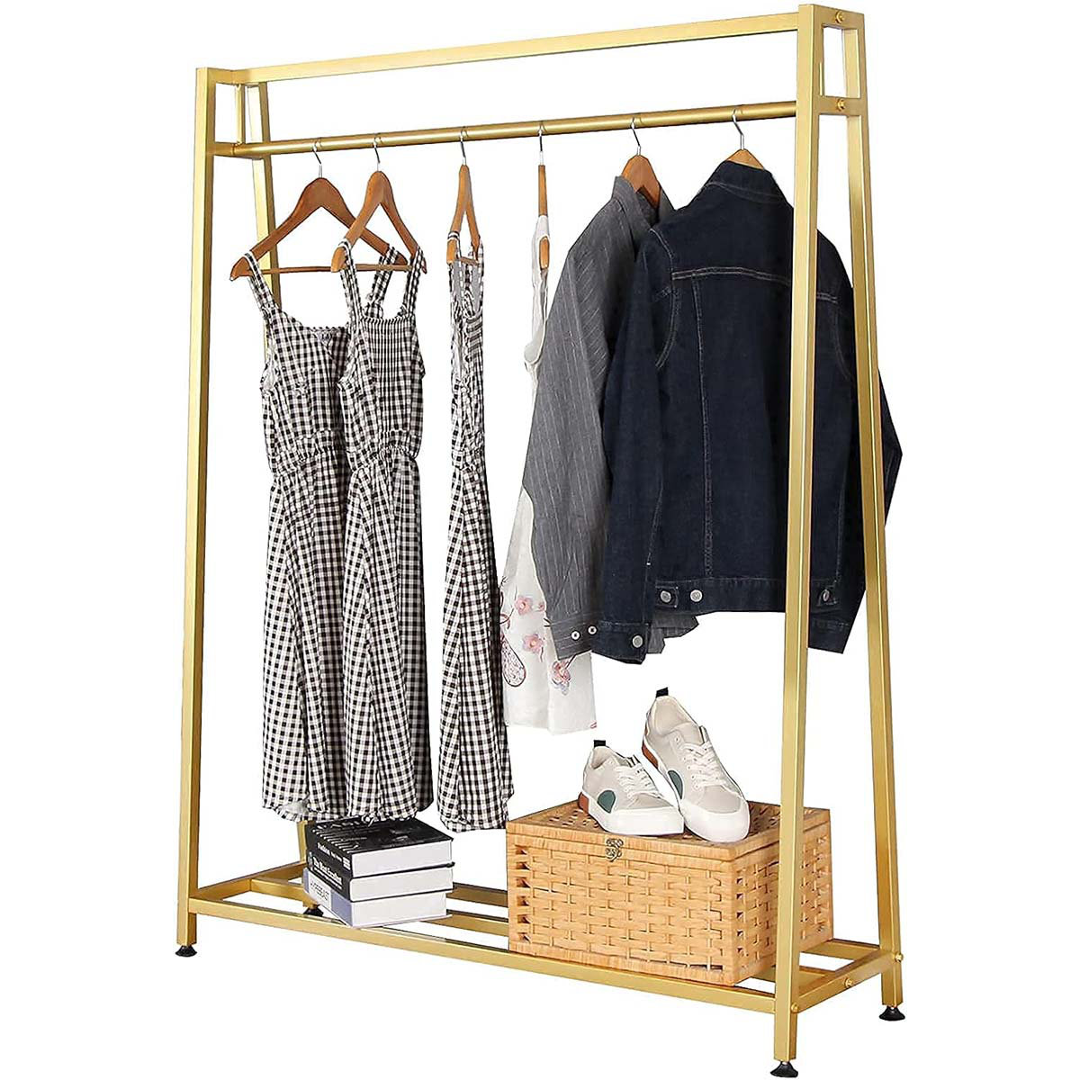 Rebrilliant Clothing Garment Rack Metal Cloth Hanger Rack Stand Clothes ...