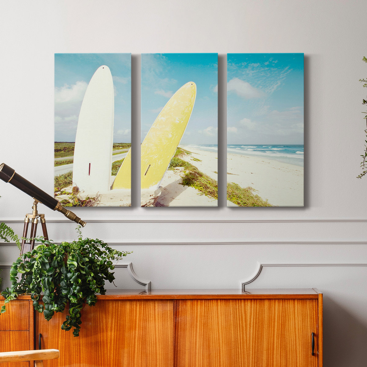 Highland Dunes Punta Morena Beach - 3 Piece Wrapped Canvas Print Set ...