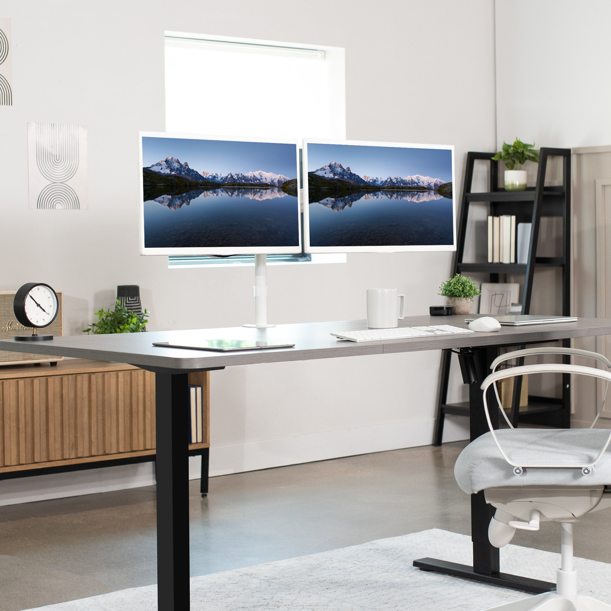 Vivo Black Multi Screen Desktop Mount Holds up to 19.8 lbs | Wayfair