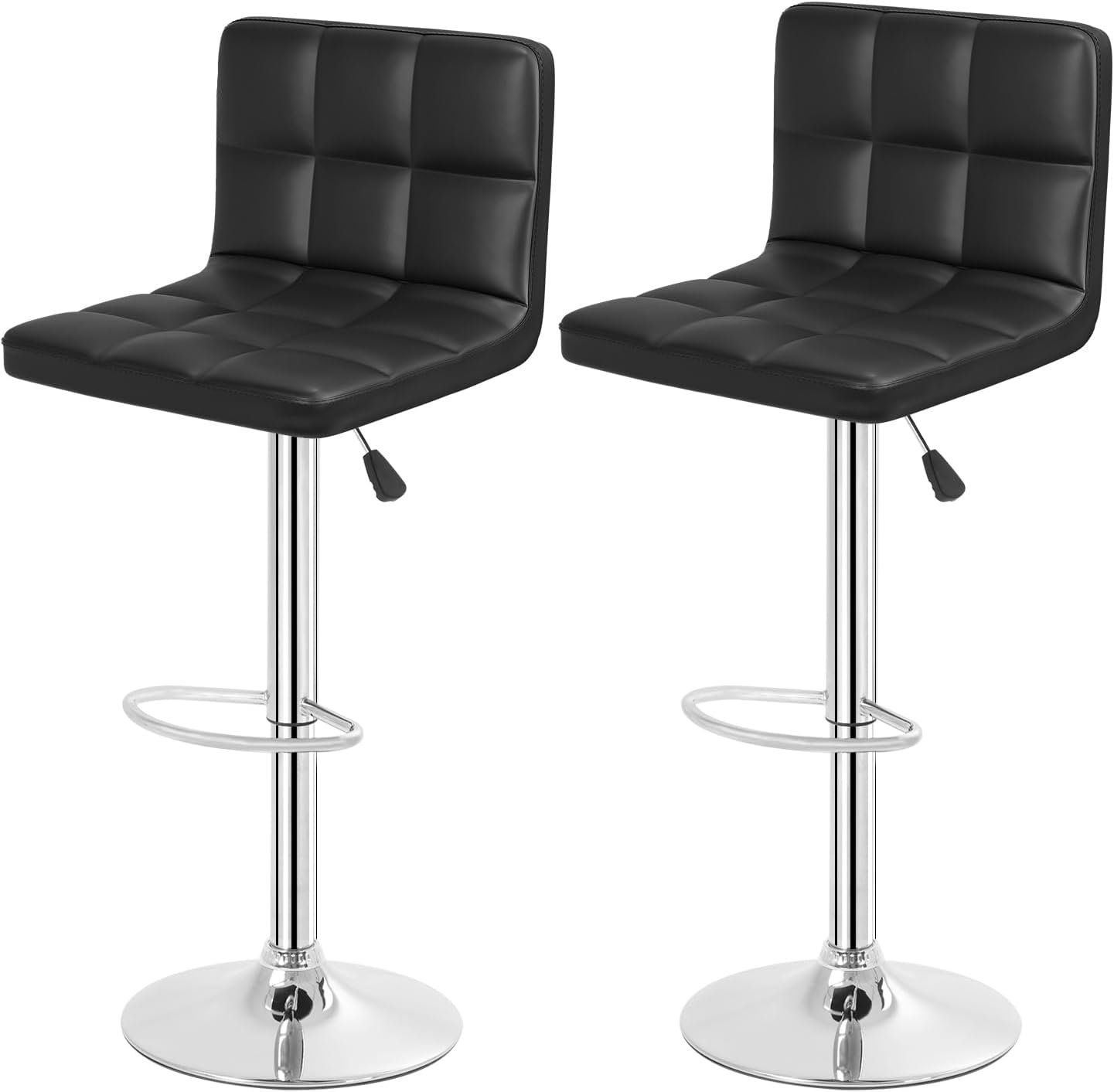 Latitude Run® BestOffice Bar Stools Set of 2, Adjustable Swivel Bar ...