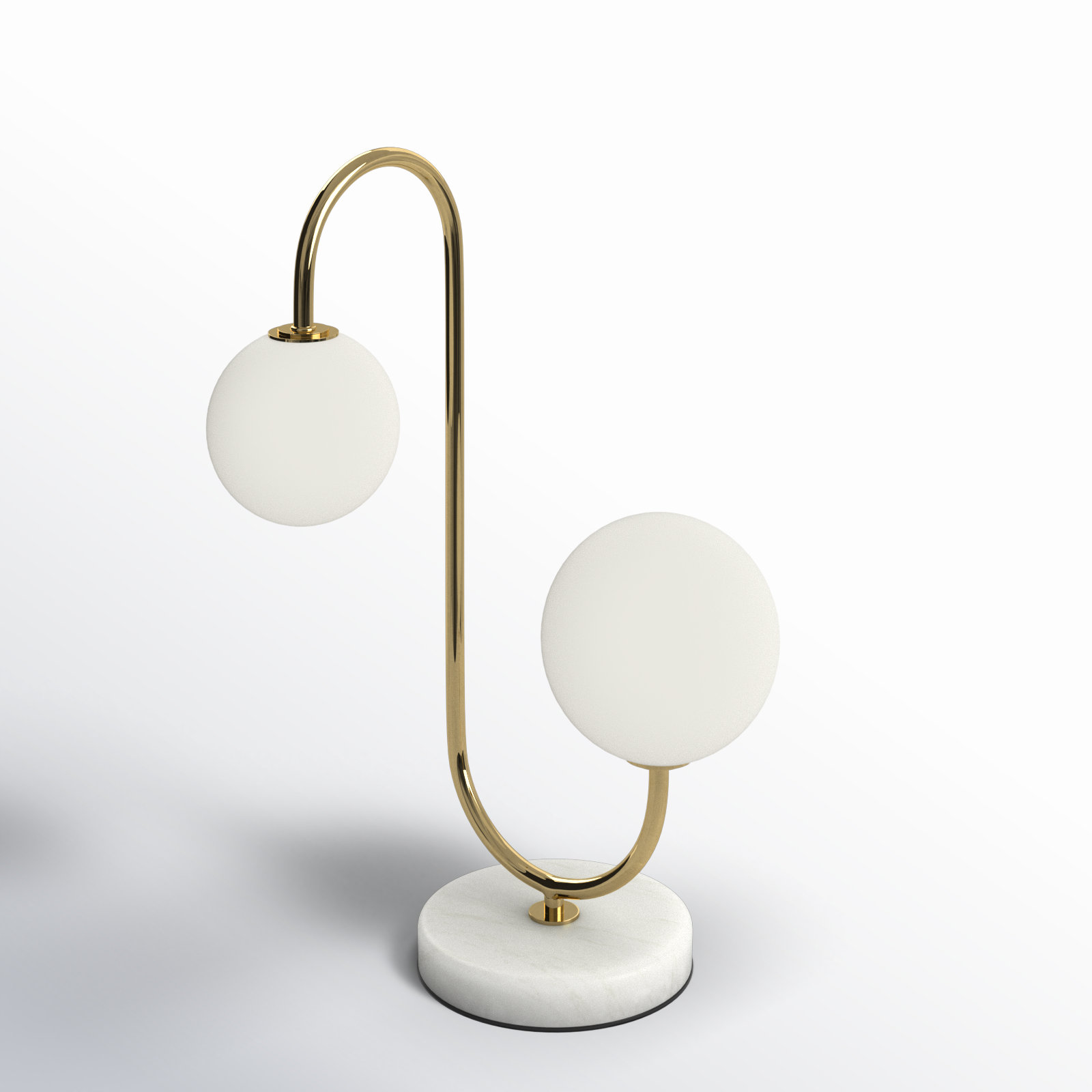 AllModern Ariza Cole and Gray Contemporary Abstract Table Lamp ...
